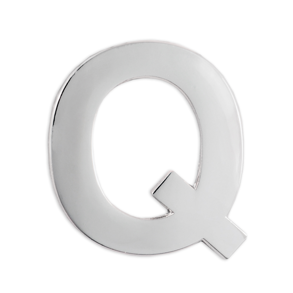 PinMart's Silver Letter Q Alphabet Lapel Pin - 50 Pack - Walmart.com