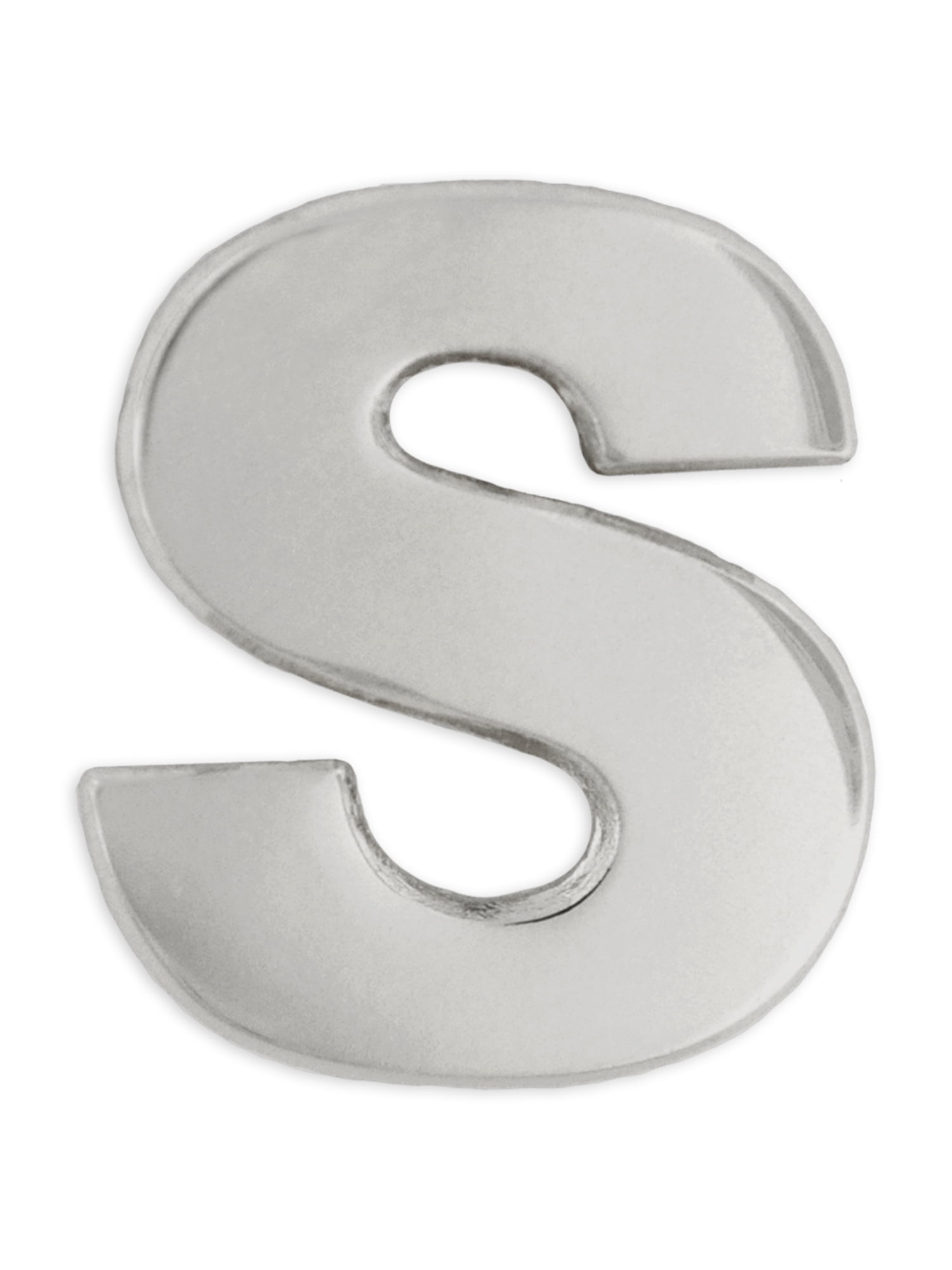 PinMart's Silver Letter S Alphabet Lapel Pin - Walmart.com
