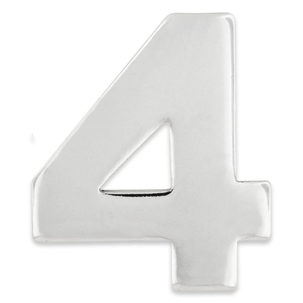 PinMart's Silver Number 4 Four Lapel Pin - 5 Pack - Walmart.com