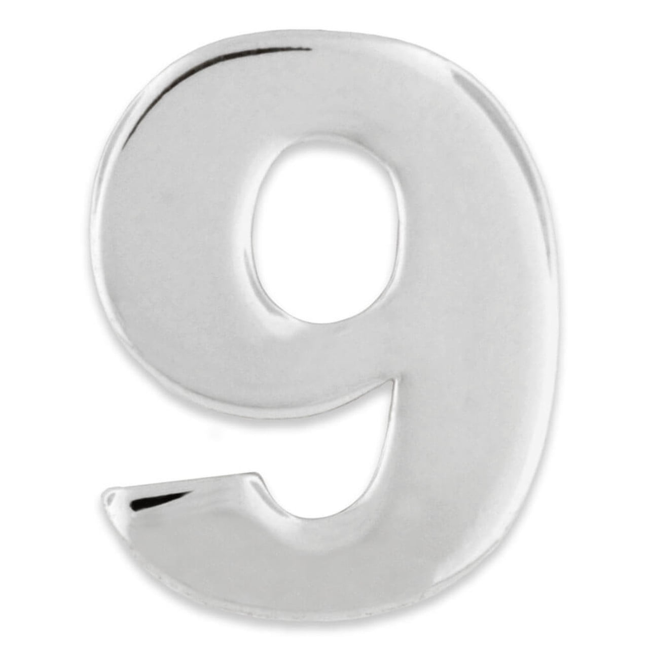 PinMart's Silver Number 9 Nine Lapel Pin - Walmart.com