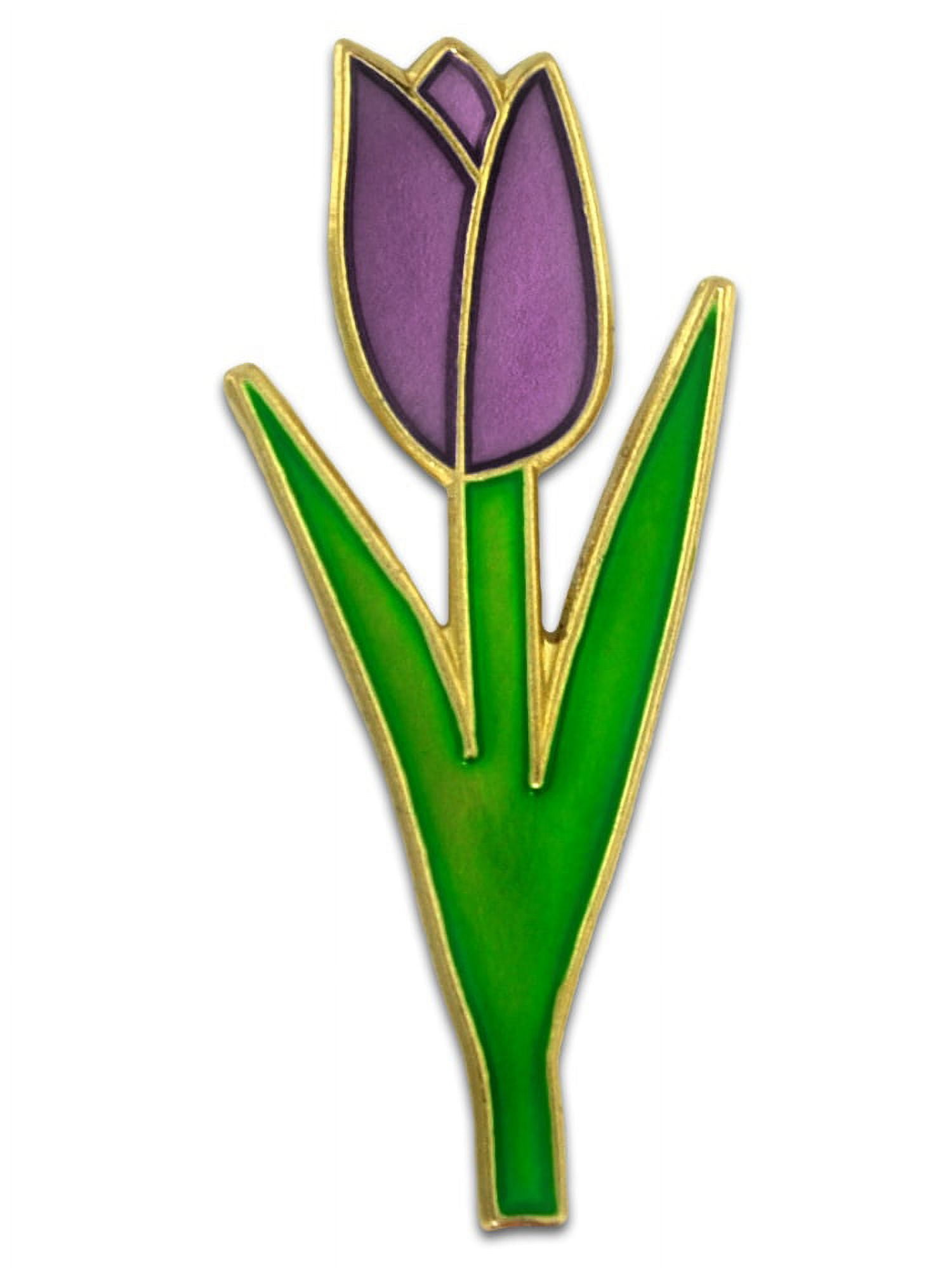 PinMart's Spring Purple Tulip Flower Easter Enamel Lapel Pin - Walmart.com