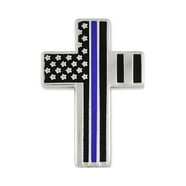 PinMart's American Flag Cross Patriotic Enamel Lapel Pin with Magnetic ...