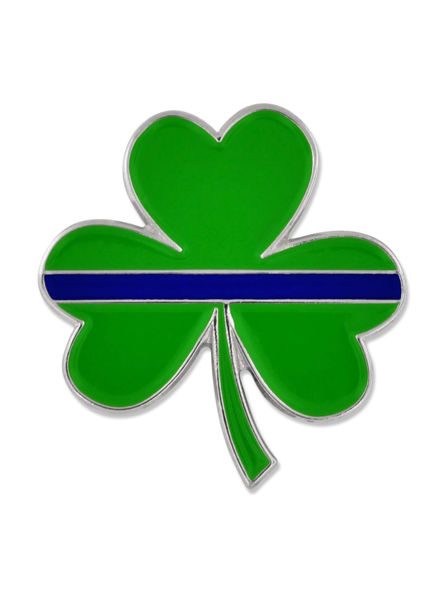 PinMart's Thin Blue Line Shamrock St. Patrick's Day Police Enamel Lapel ...