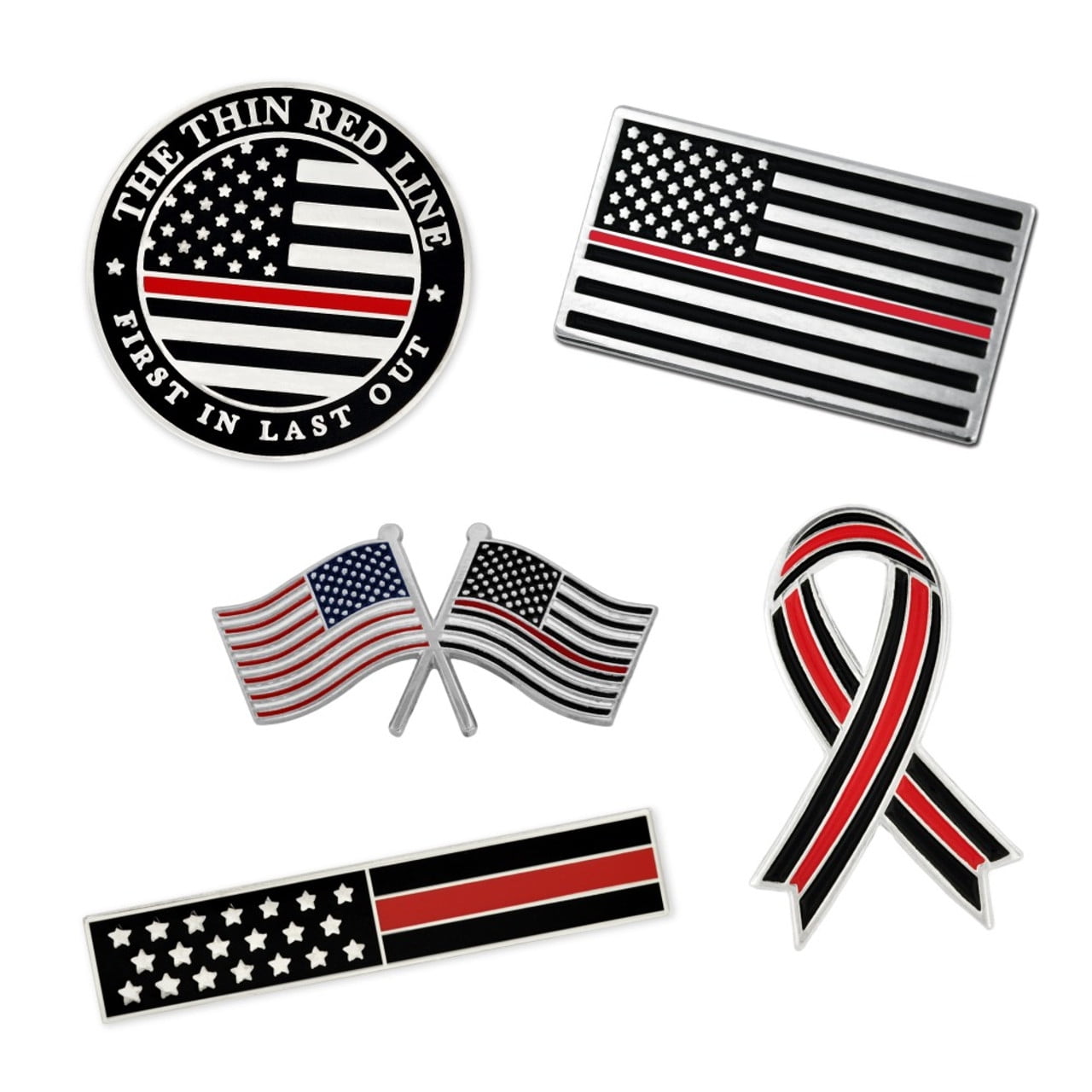 PinMart's Thin Red Line 5-Pin Set - Walmart.com