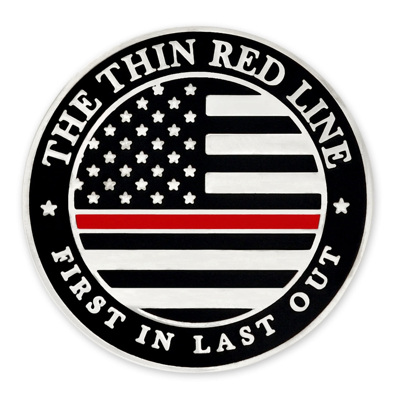 PinMart's Thin Red Line Lapel Pin - Walmart.com