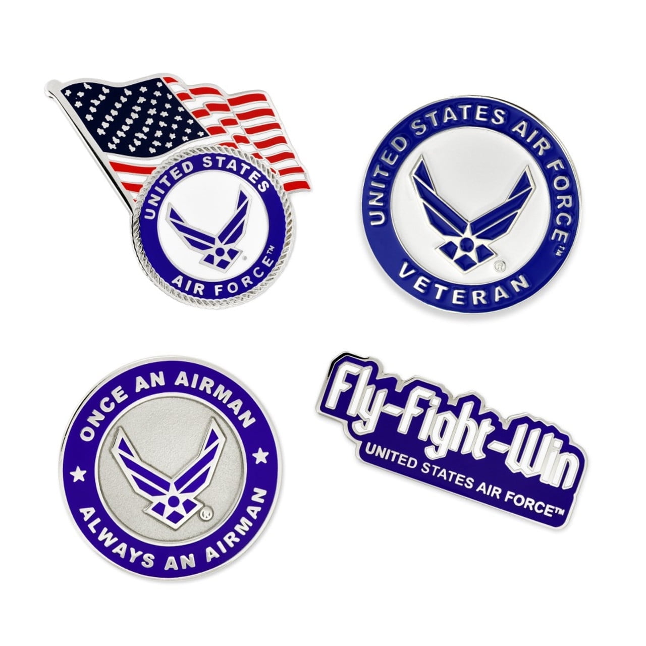 PinMart's USAF Air Force Veteran Military Patriotic Enamel Lapel Pin ...