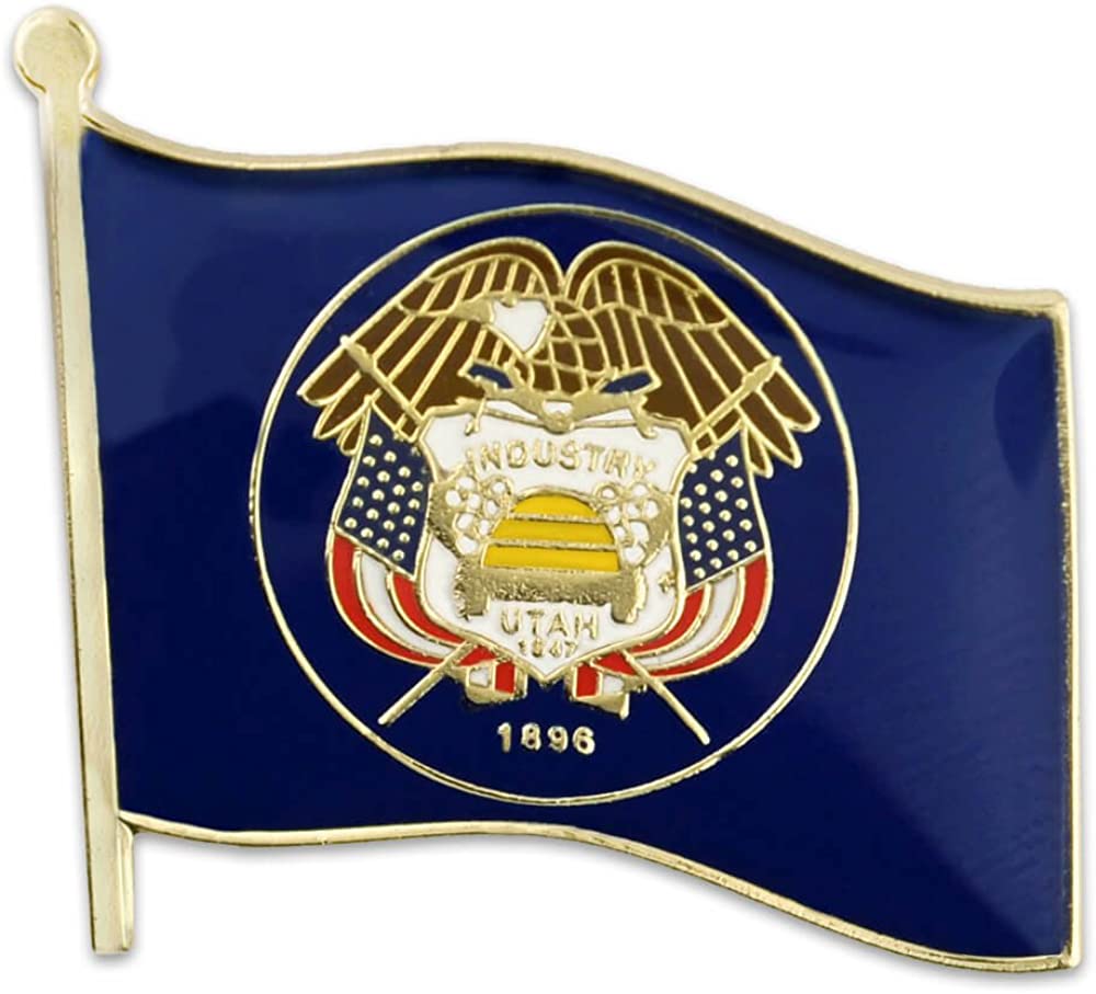 PinMart US State Flag Enamel Lapel Pin 5 Pack Utah - Walmart.com