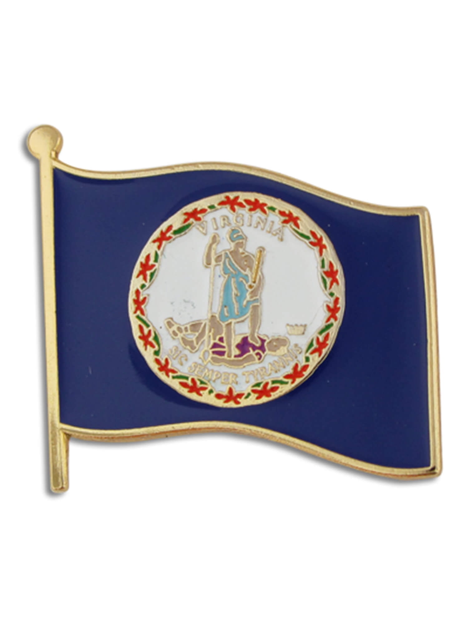 PinMart's Virginia US State Flag VA Enamel Lapel Pin 1" - Walmart.com