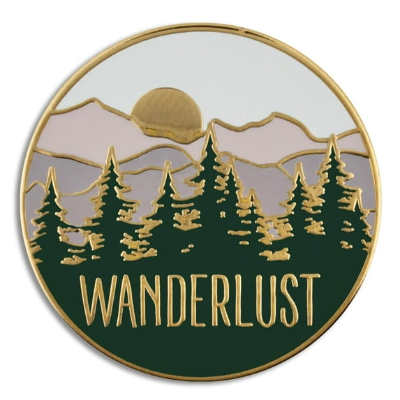 PinMart's Wanderlust Wilderness Outdoor Adventure Lover Enamel Lapel ...