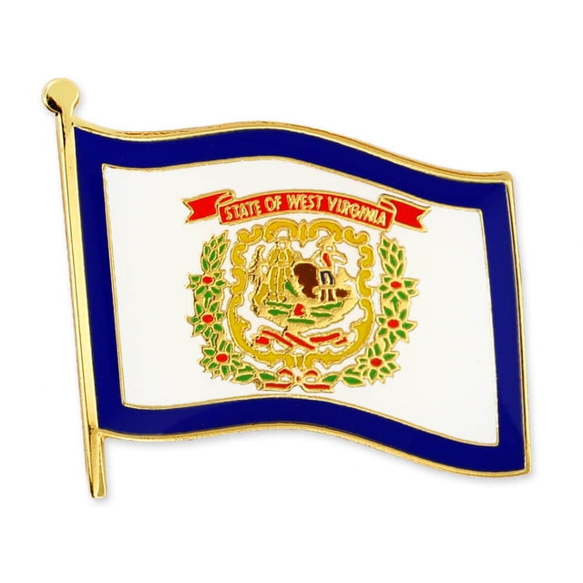 PinMart West Virginia US State Flag WV Enamel Lapel Button Pin - 100 ...