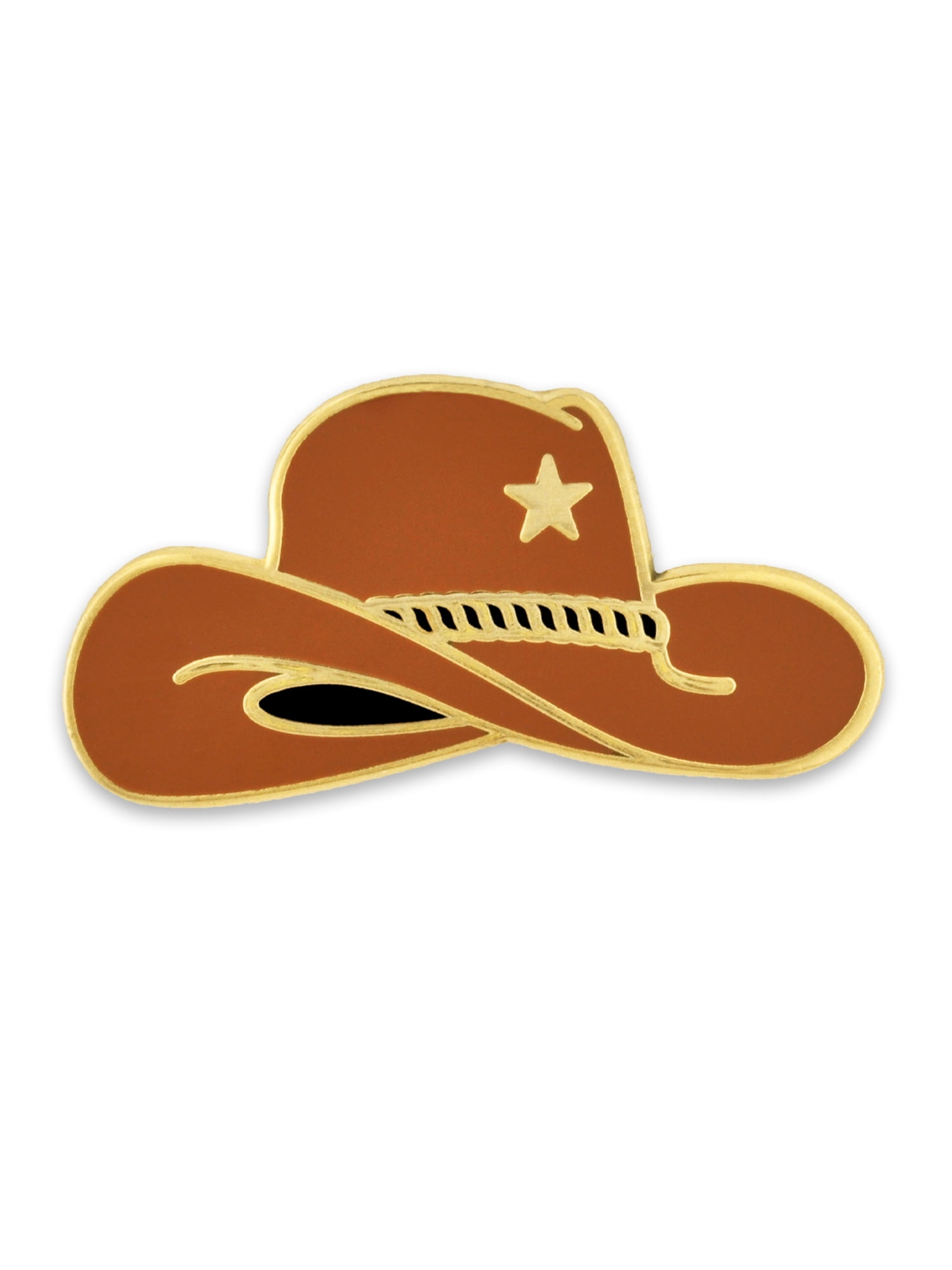 PinMart's Western Cowboy Cowgirl Texas Rodeo Gold Star Hat Lapel Pin ...