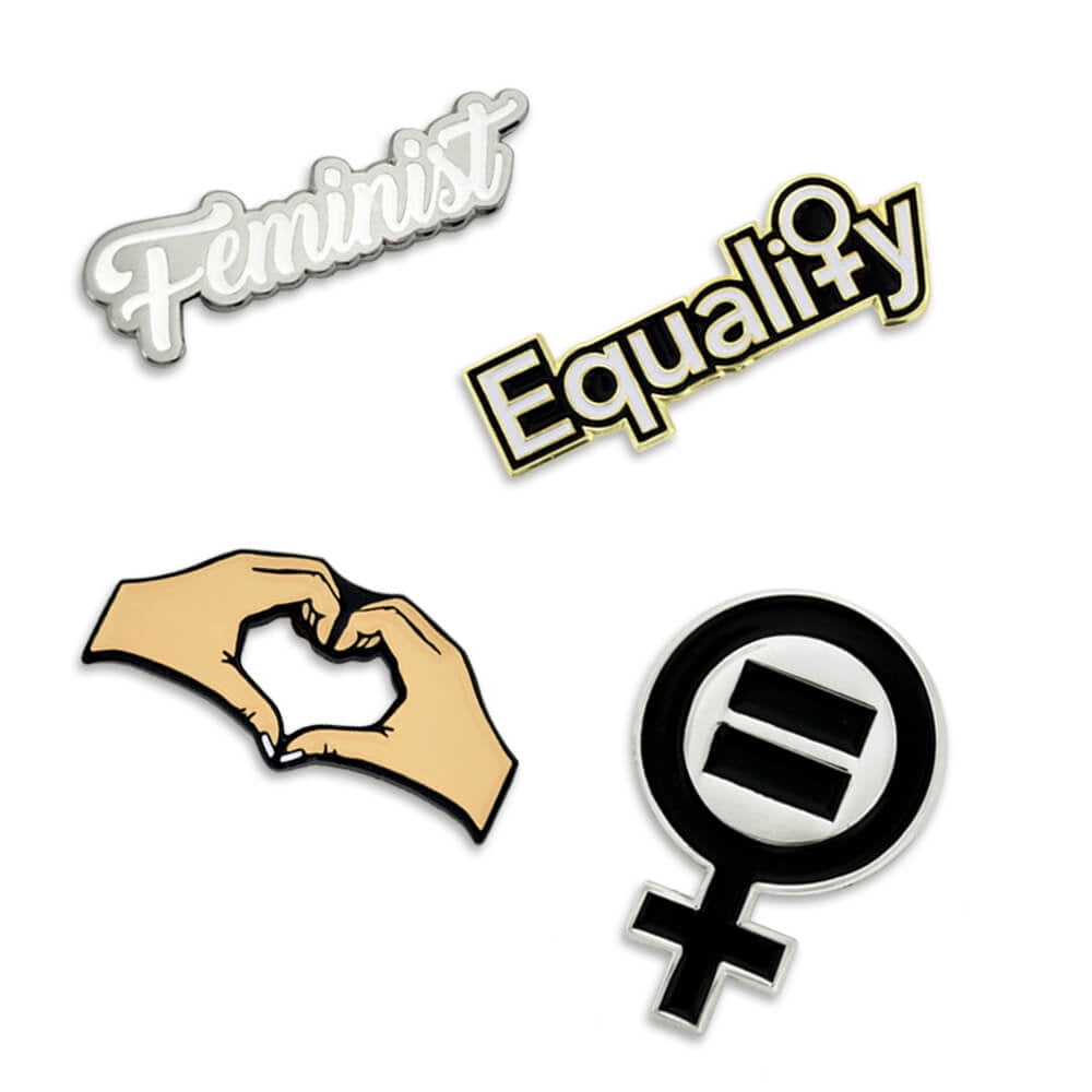 PinMart's Woman's Rights Equality Feminist Enamel Lapel Pin Set ...