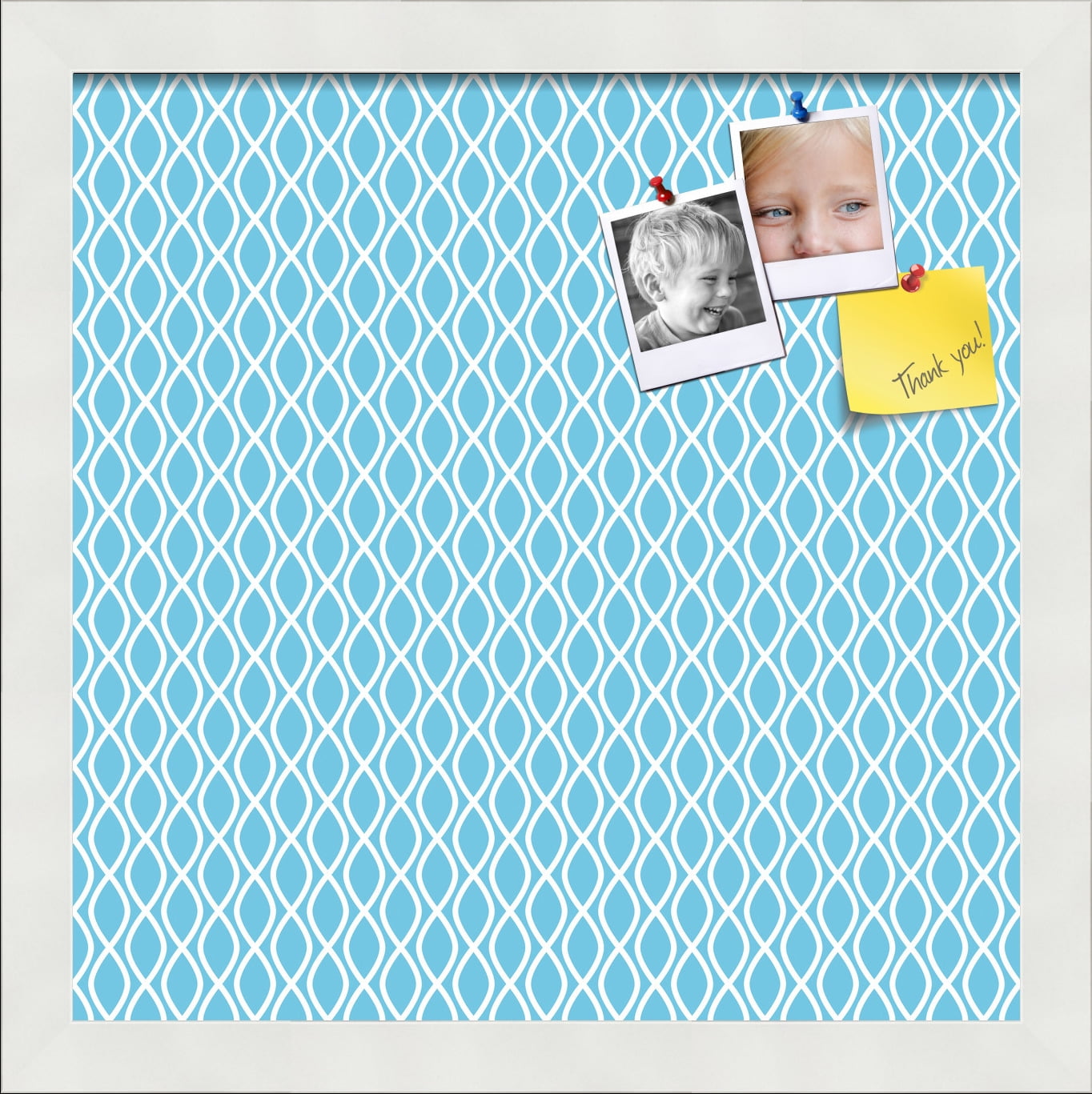 PinPix 13x13 Custom Cork Bulletin Board Sky Blue Waves Poster Board Has ...