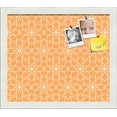 PinPix 14x12 Custom Cork Bulletin Board Floral Muted Orange Poster ...