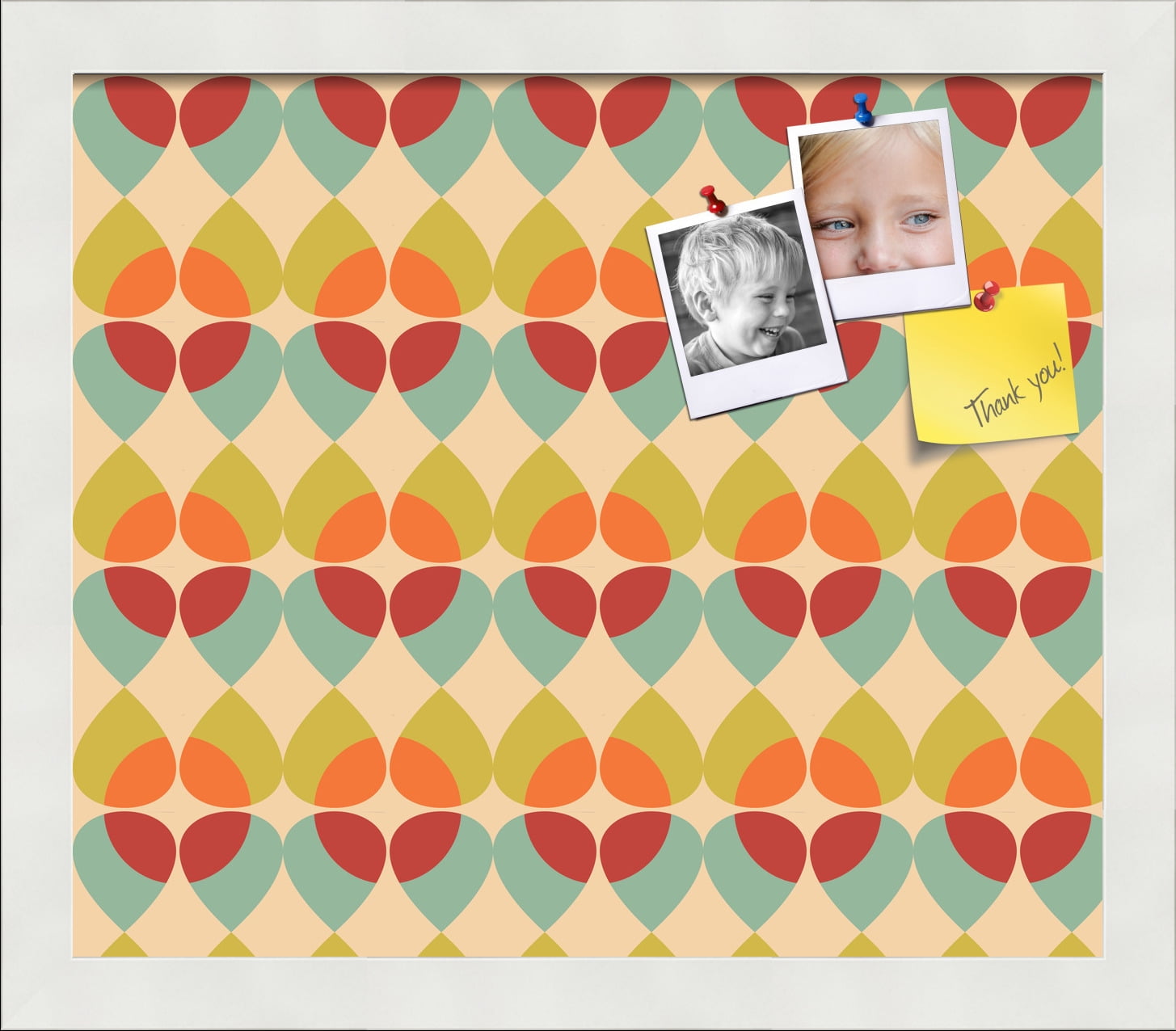 PinPix 14x12 Custom Cork Bulletin Board Kaliedescope Poster Board Has a ...