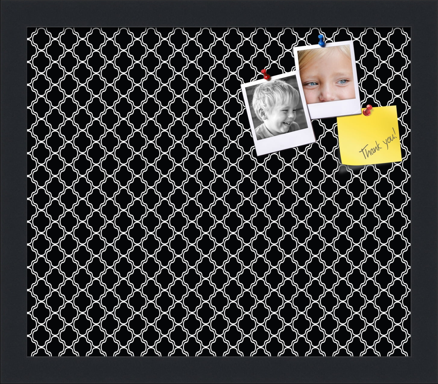 PinPix 14x12 Custom Cork Bulletin Board White - Black Clover Poster ...