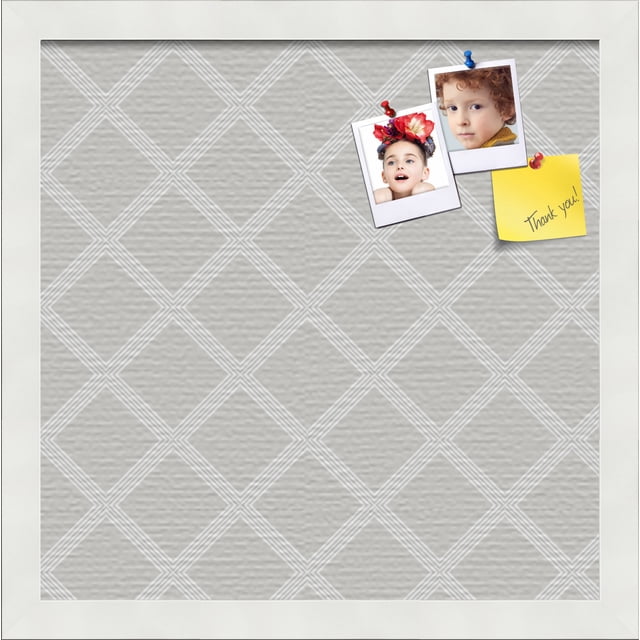PinPix 14x14 Custom Cork Bulletin Board Diamond Modern Pattern Grey ...