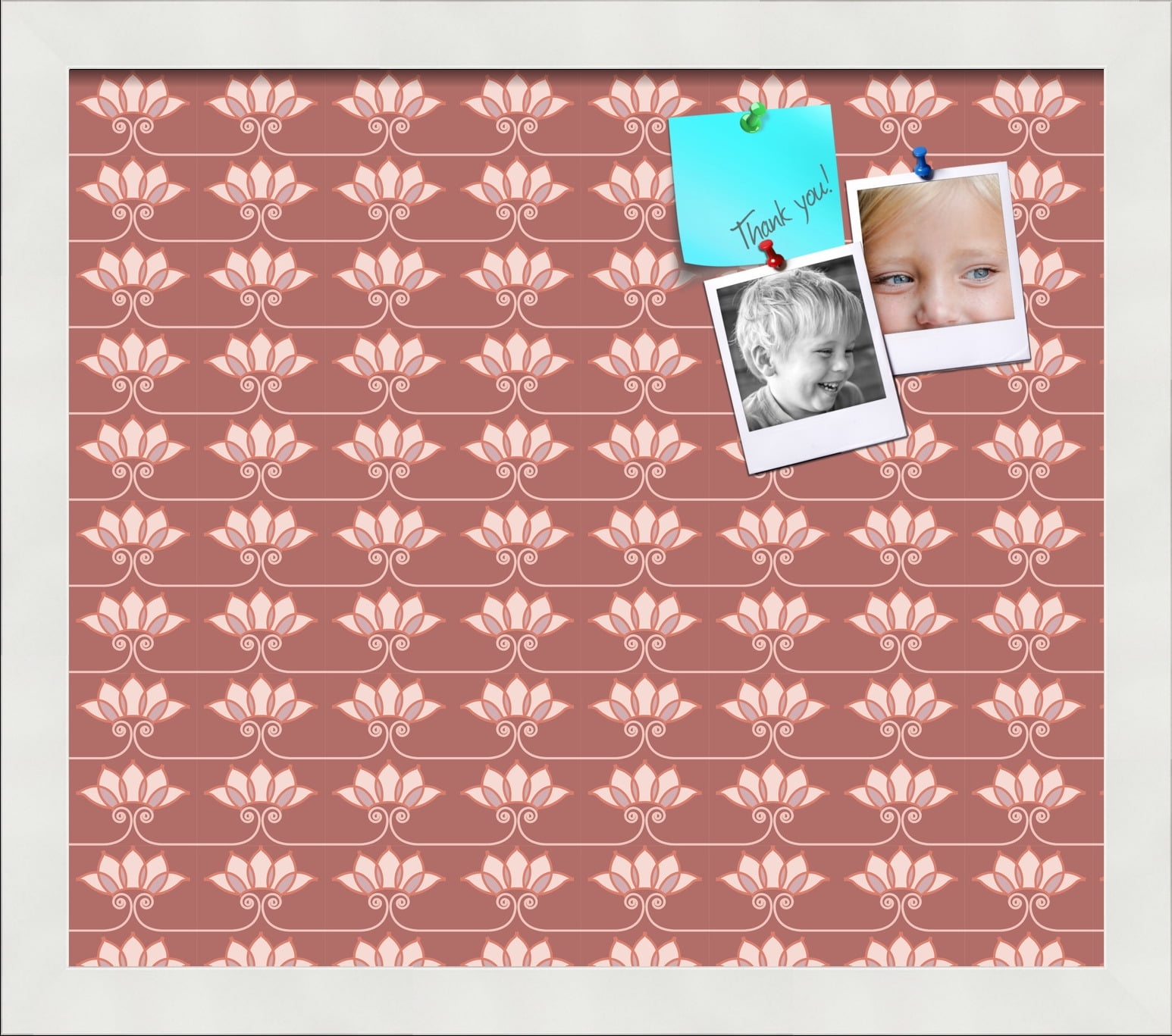 PinPix 15x13 Custom Cork Bulletin Board Pink Sea Shells Poster Board ...