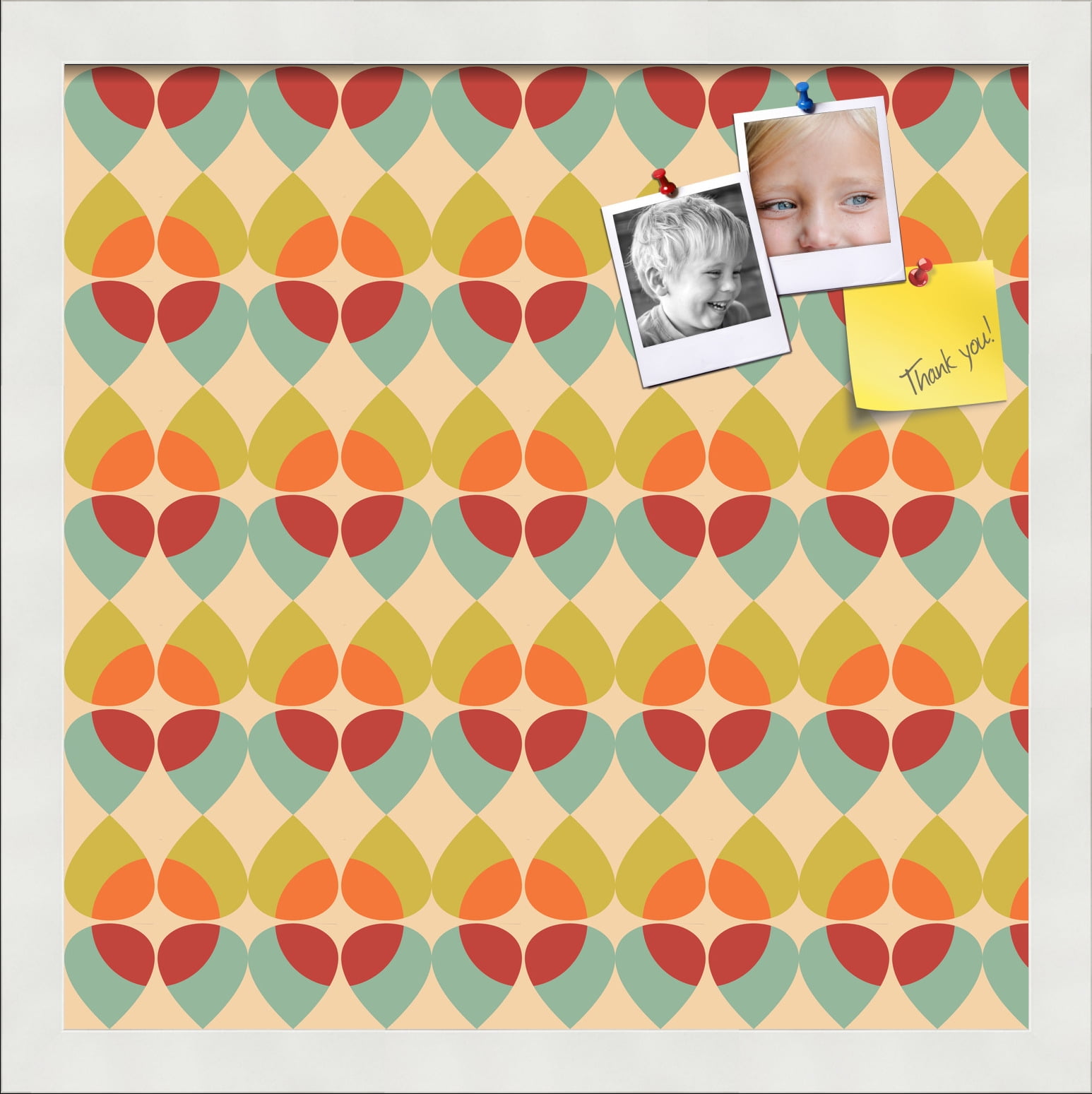 PinPix 15x15 Custom Cork Bulletin Board Kaliedescope Poster Board Has a ...