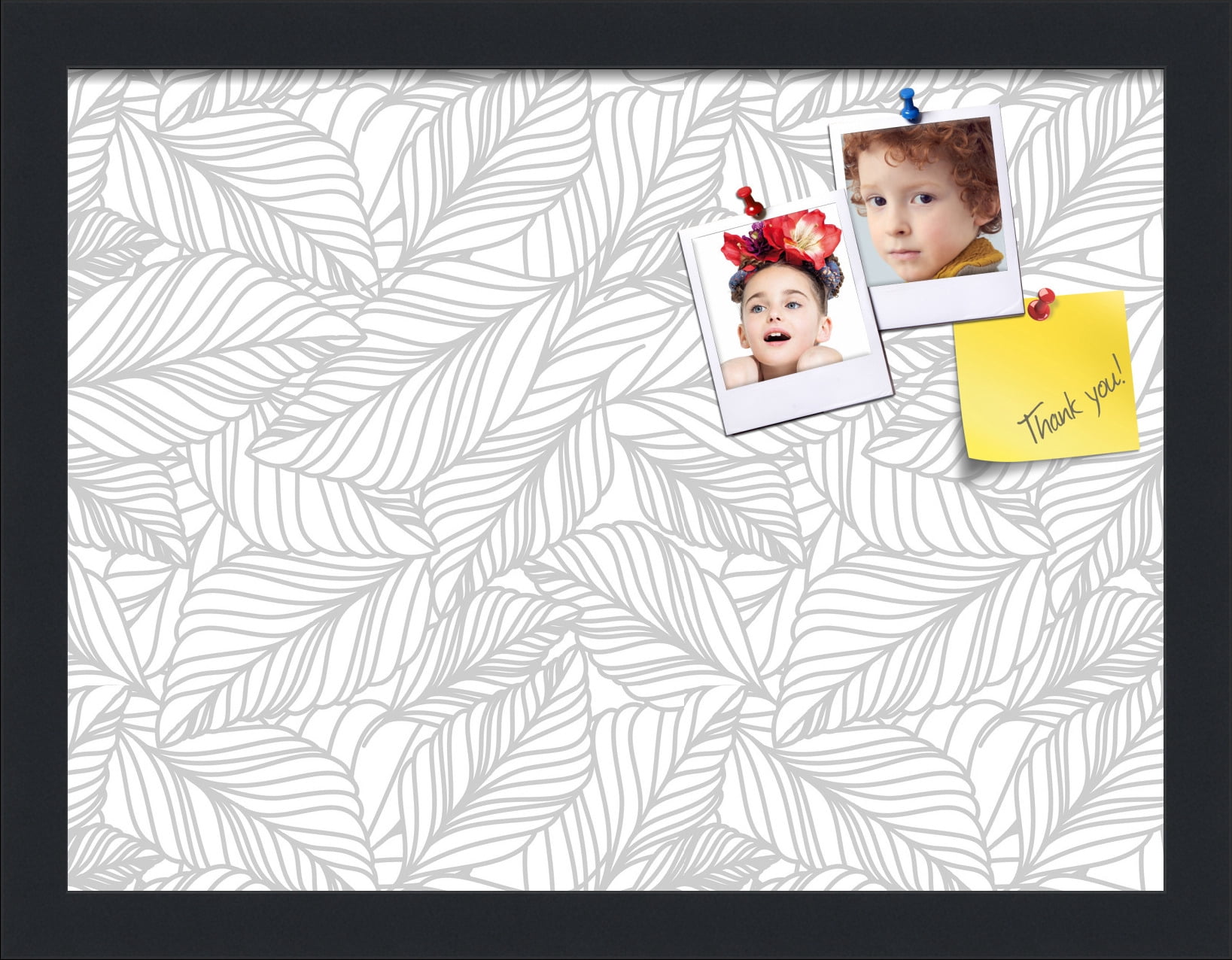 PinPix 16x12 Custom Cork Bulletin Board White Grey Poster Board Has a ...