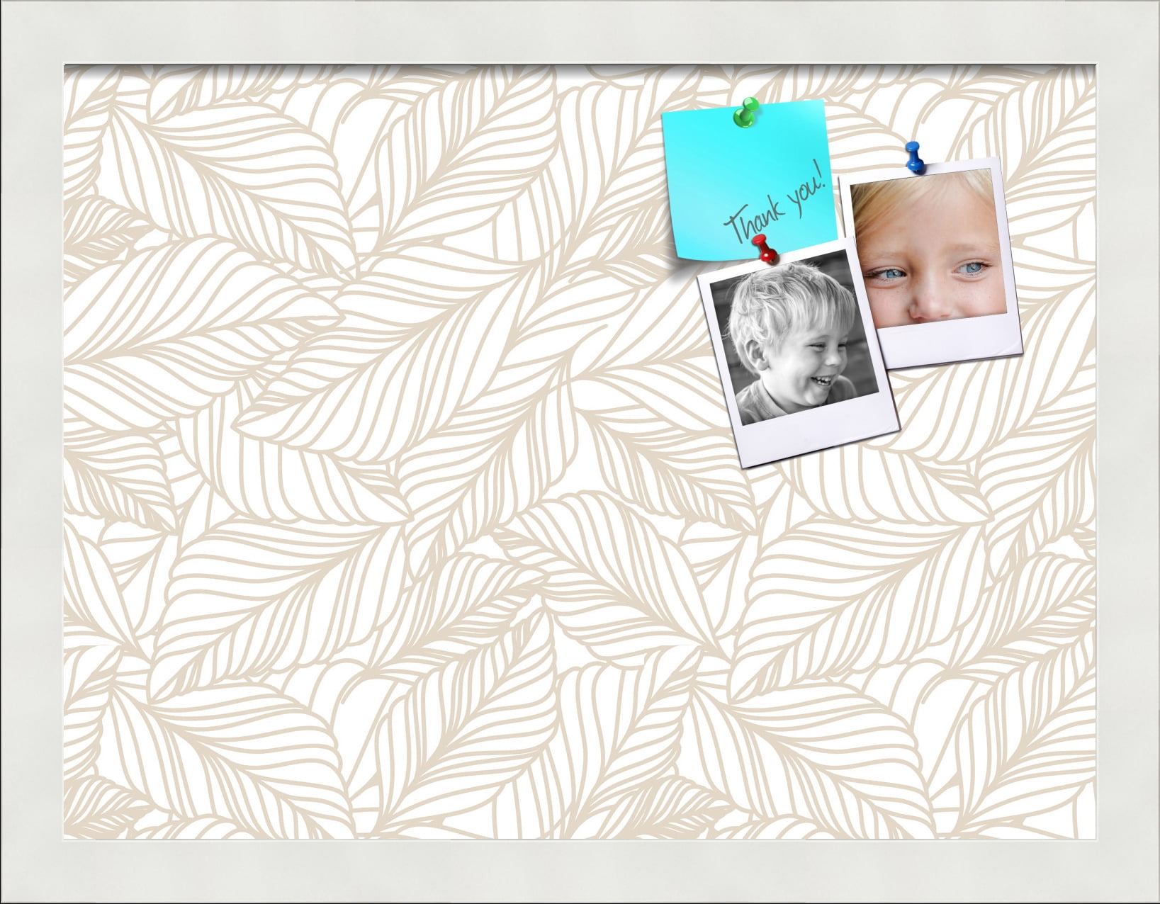 PinPix 16x12 Custom Cork Bulletin Board White Sand Poster Board Has a ...
