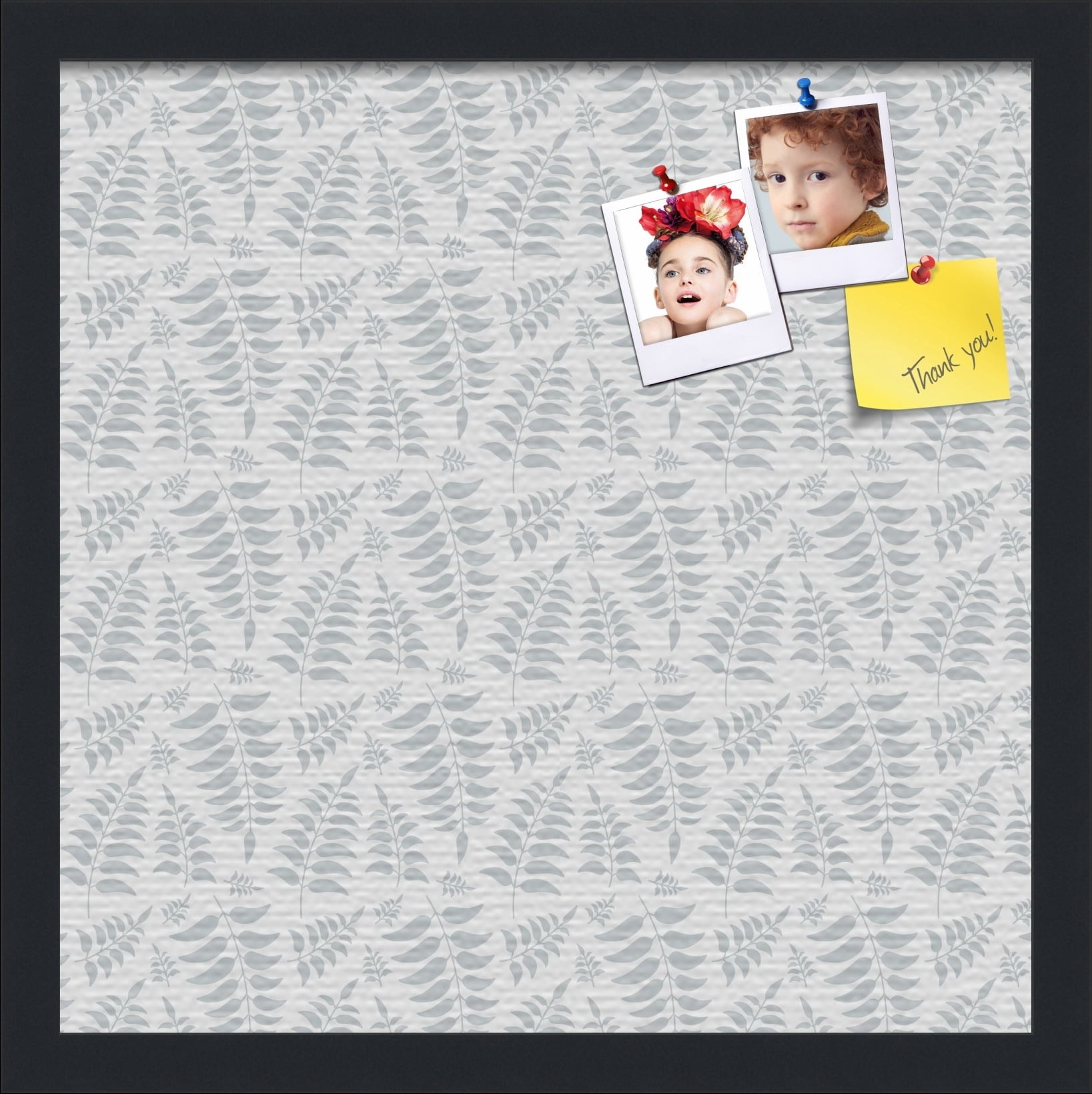 PinPix 16x16 Custom Cork Bulletin Board Fern Lt Grey Poster Board Has a ...