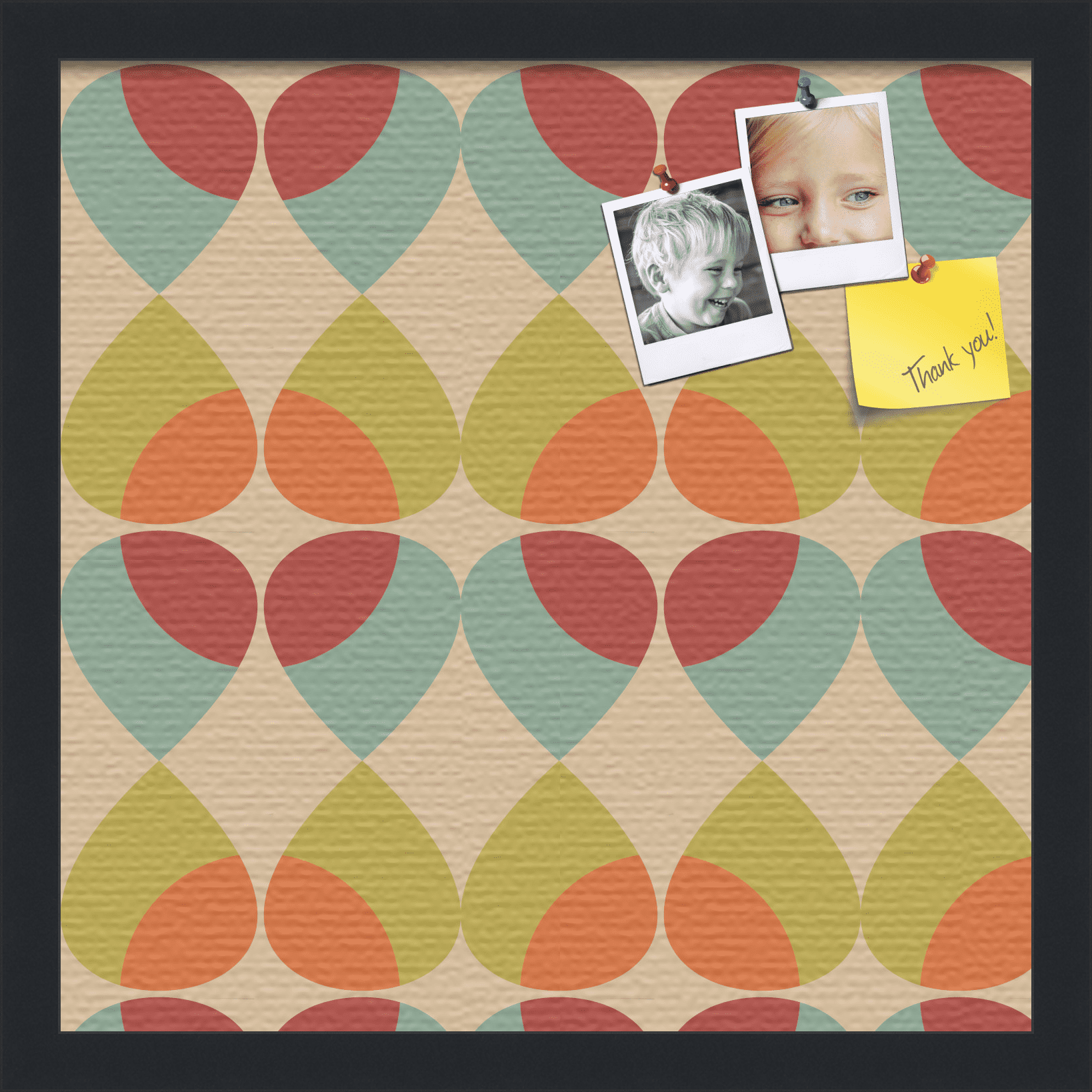 PinPix 16x16 Custom Cork Bulletin Board Kaliedescope Poster Board Has a ...