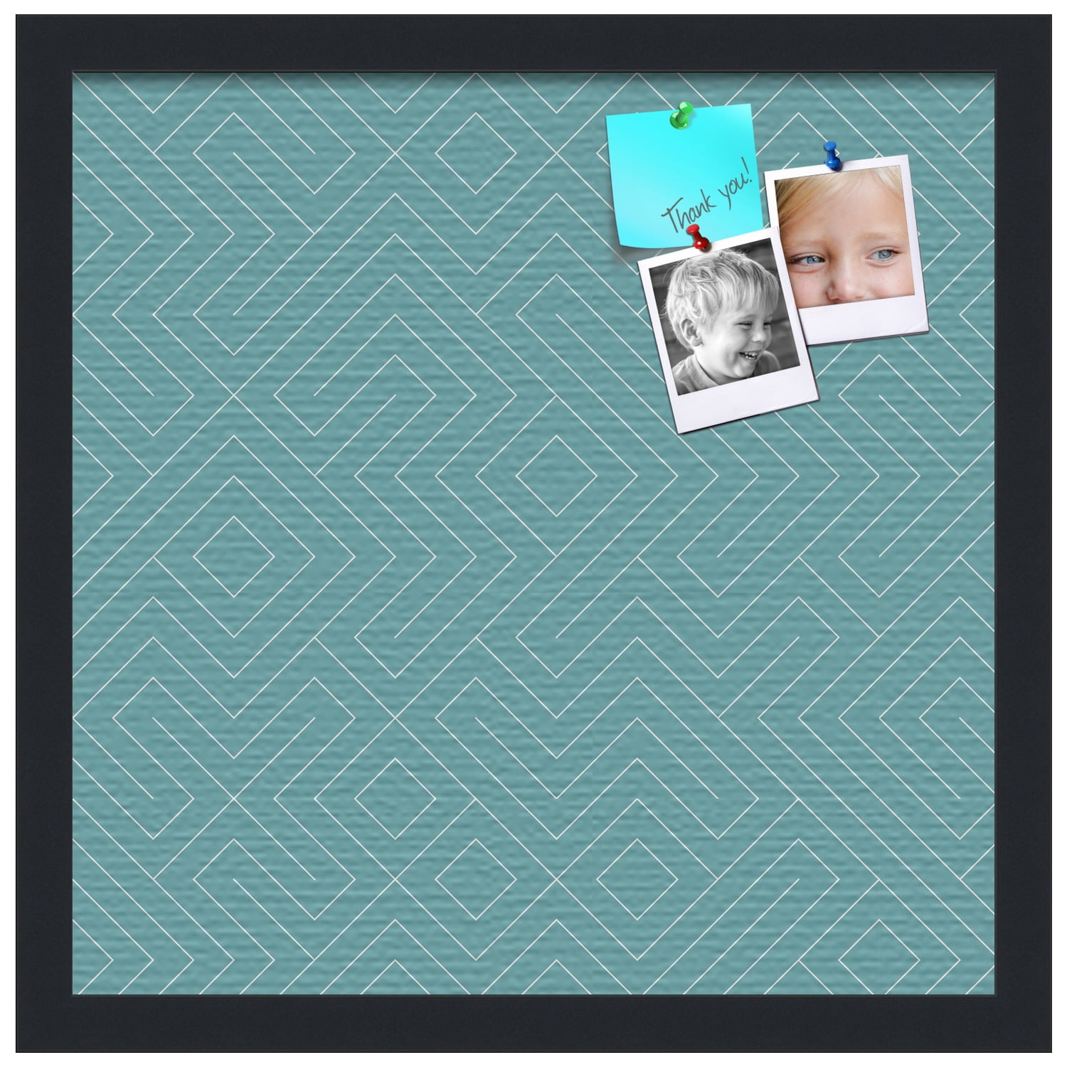 PinPix 16x16 Custom Cork Bulletin Board Maze Aqua Poster Board Has a ...