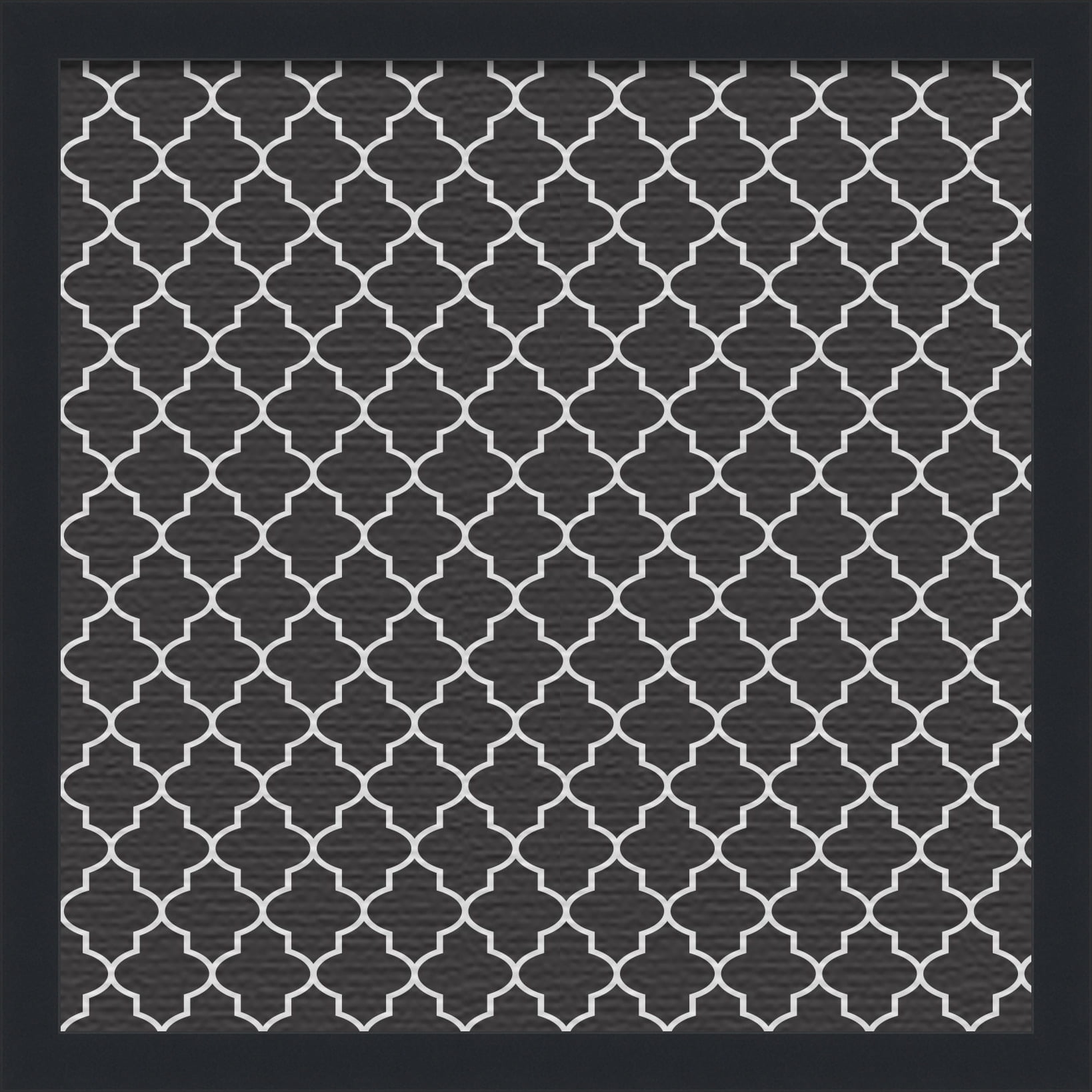 PinPix 16x16 Custom Cork Bulletin Board Quatrefoil Black Poster Board ...