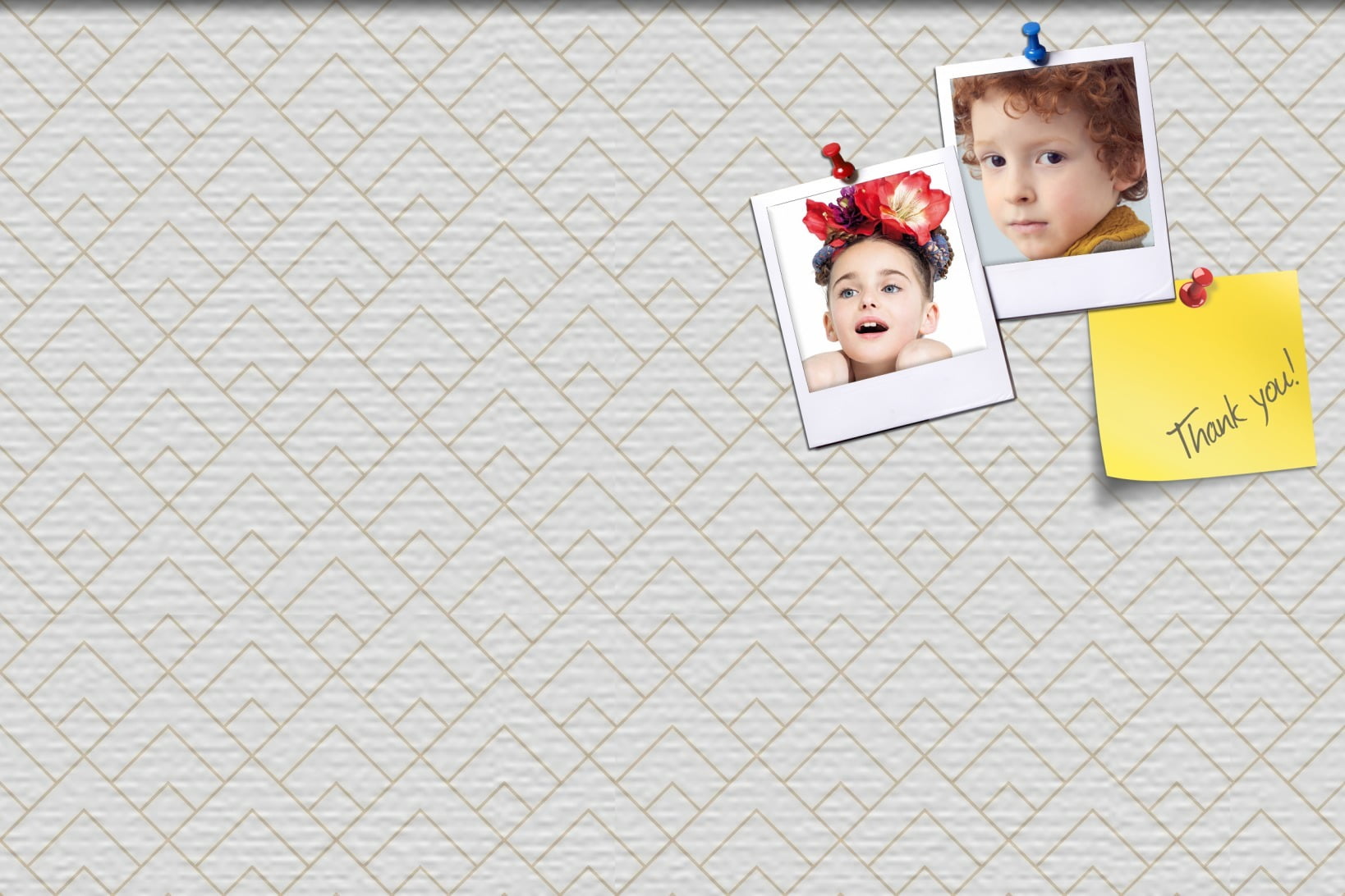 PinPix 18x12 Custom Cork Bulletin Board Peaks Modern Pattern White ...