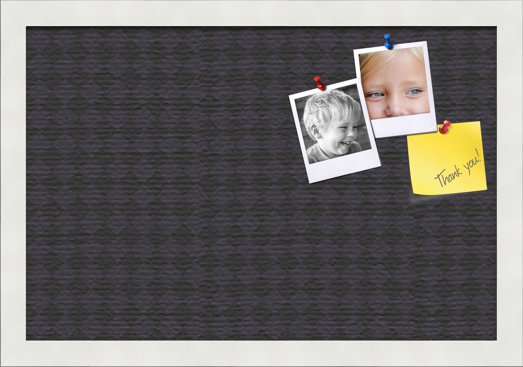 PinPix 18x12 Custom Cork Bulletin Board Shaded Grey Diamond Poster ...