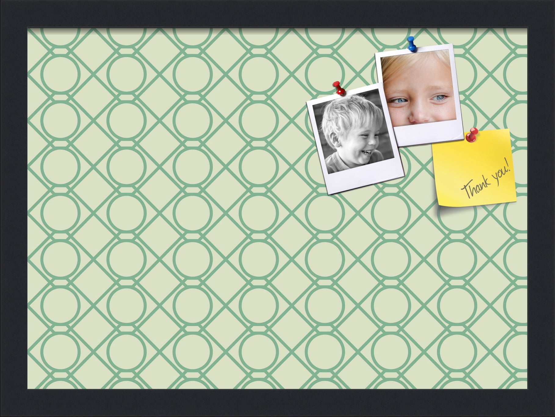 PinPix 18x13 Custom Cork Bulletin Board Green Diamond Poster Board Has ...