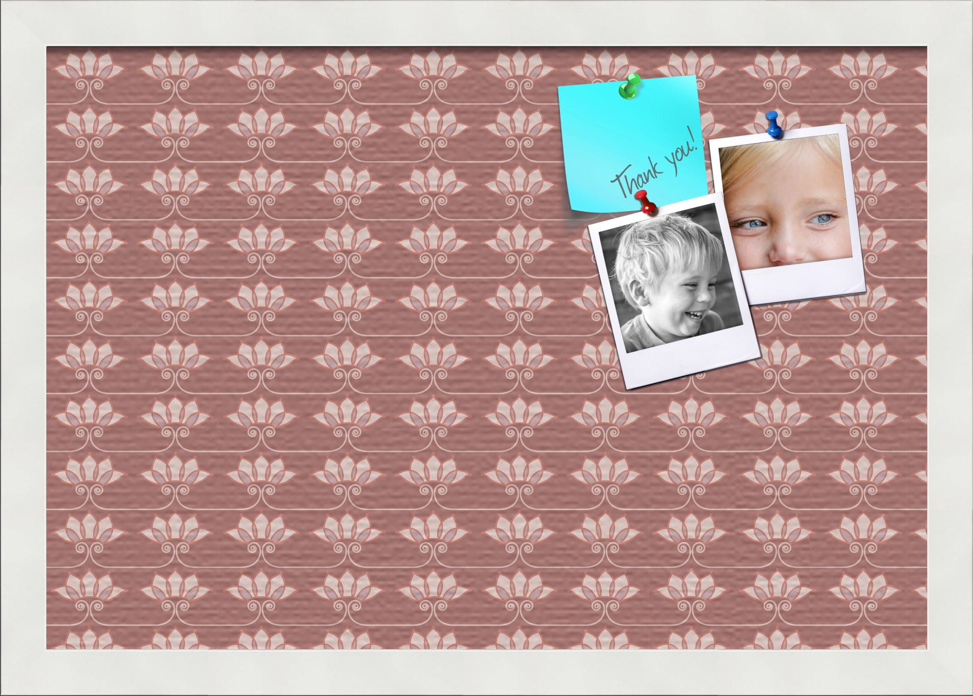 PinPix 19x13 Custom Cork Bulletin Board Pink Sea Shells Poster Board ...
