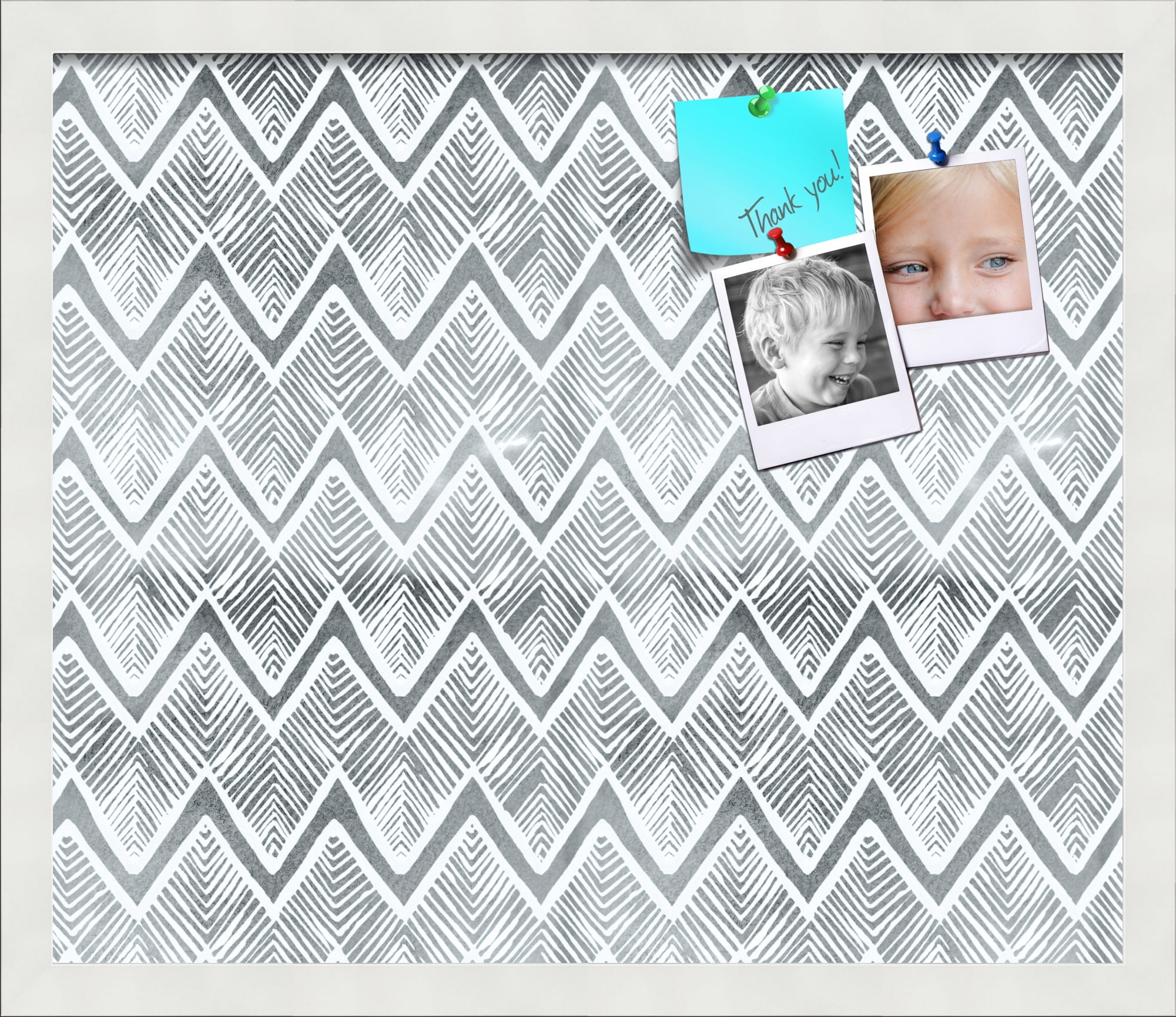 PinPix 20x17 Custom Cork Bulletin Board Bohemian Peaks Grey Poster ...