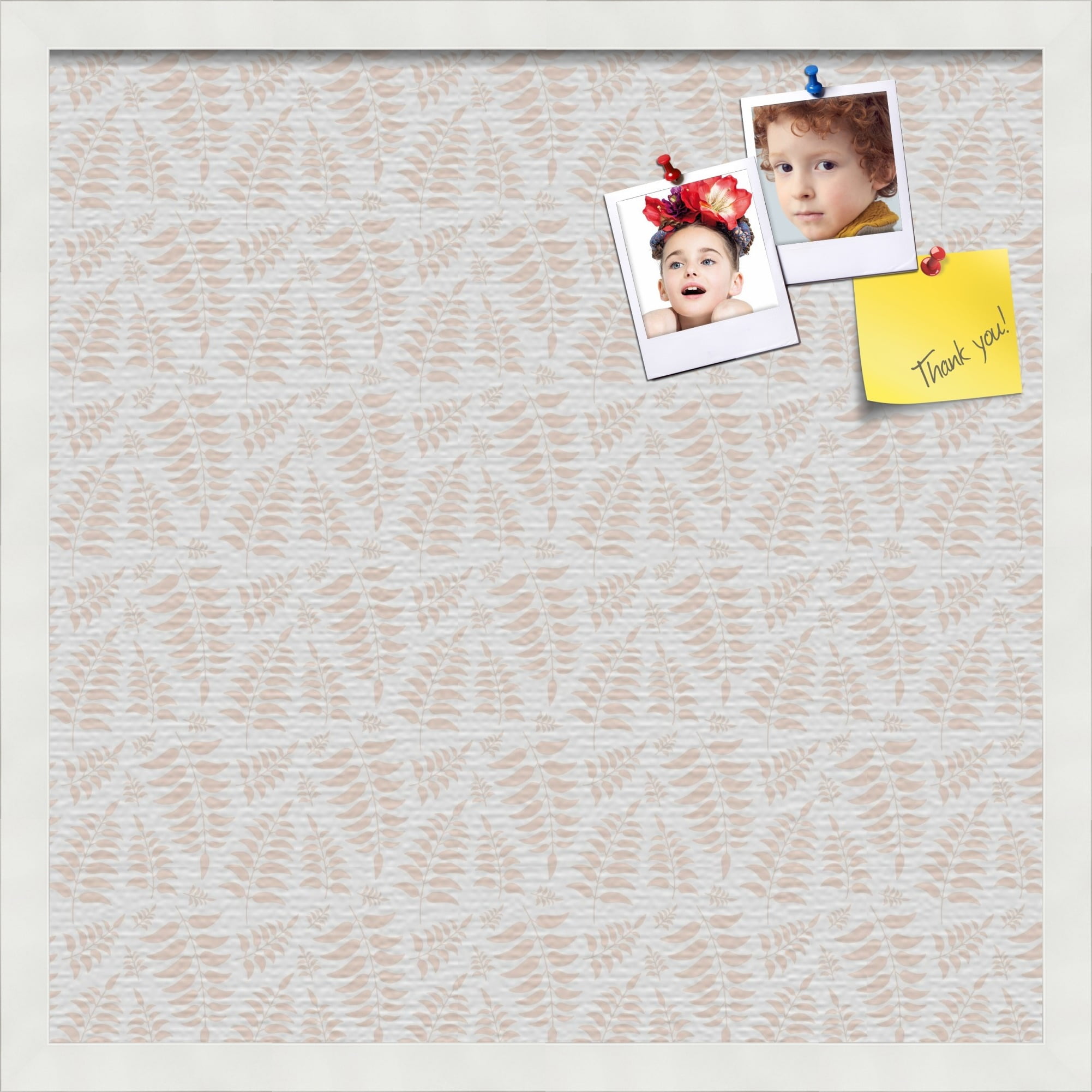 PinPix 20x20 Custom Cork Bulletin Board Fern Lt Natural Poster Board ...
