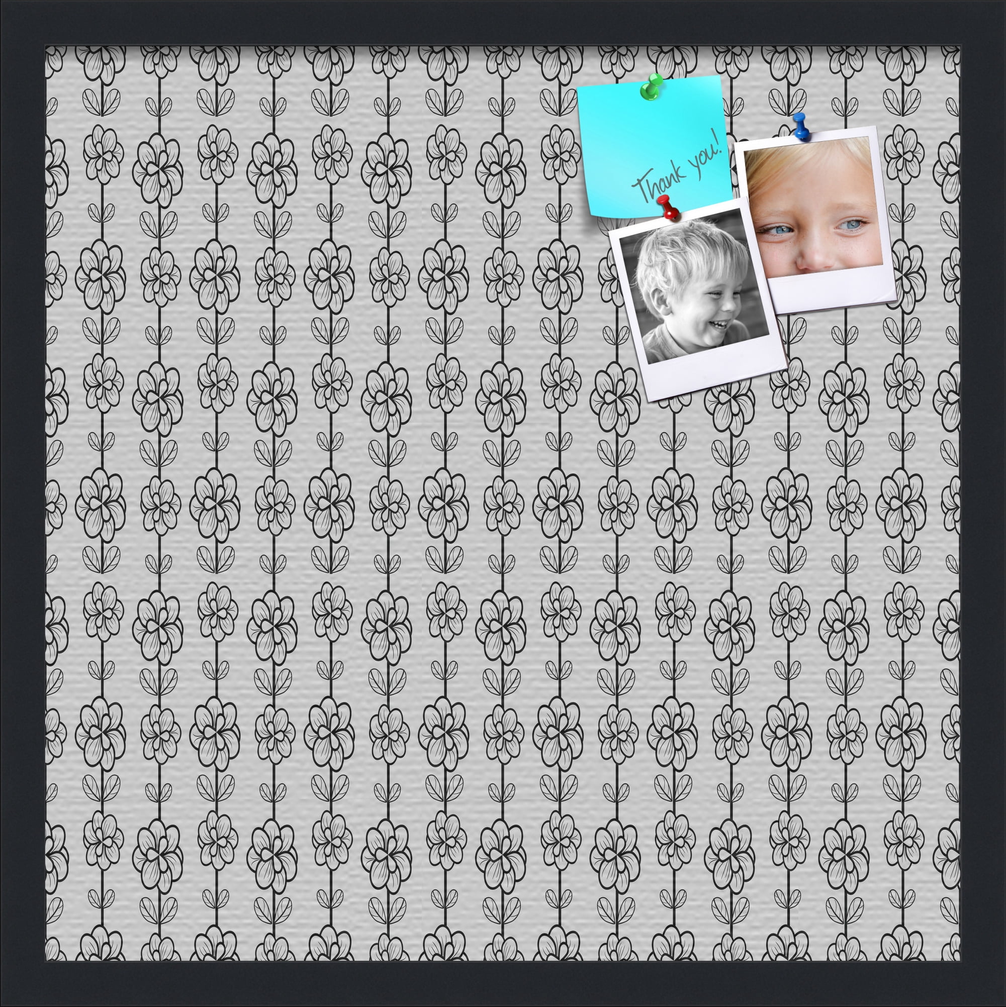 PinPix 20x20 Custom Cork Bulletin Board Floral design Perfect Blooms ...