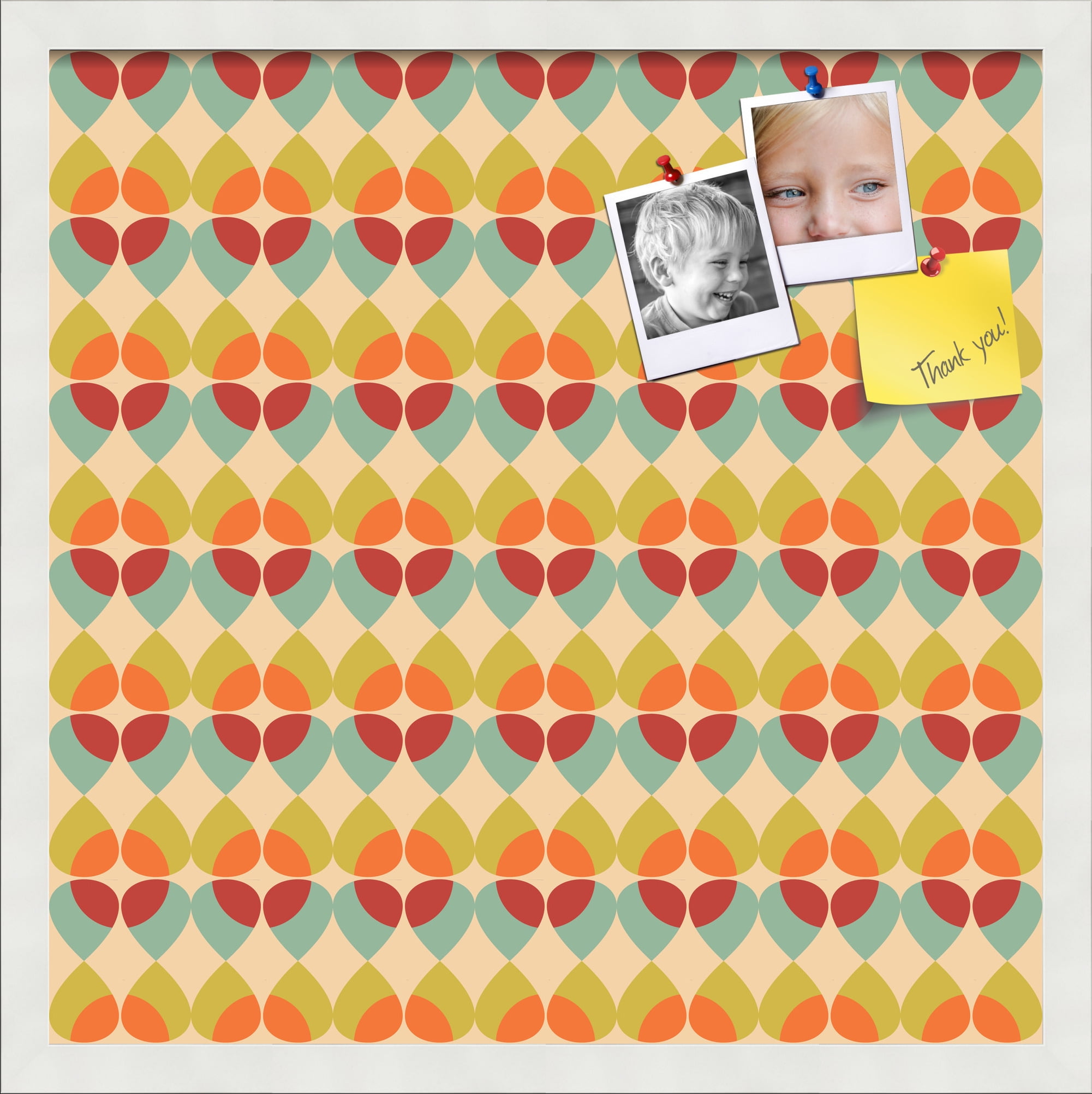 PinPix 20x20 Custom Cork Bulletin Board Kaliedescope Poster Board Has a ...