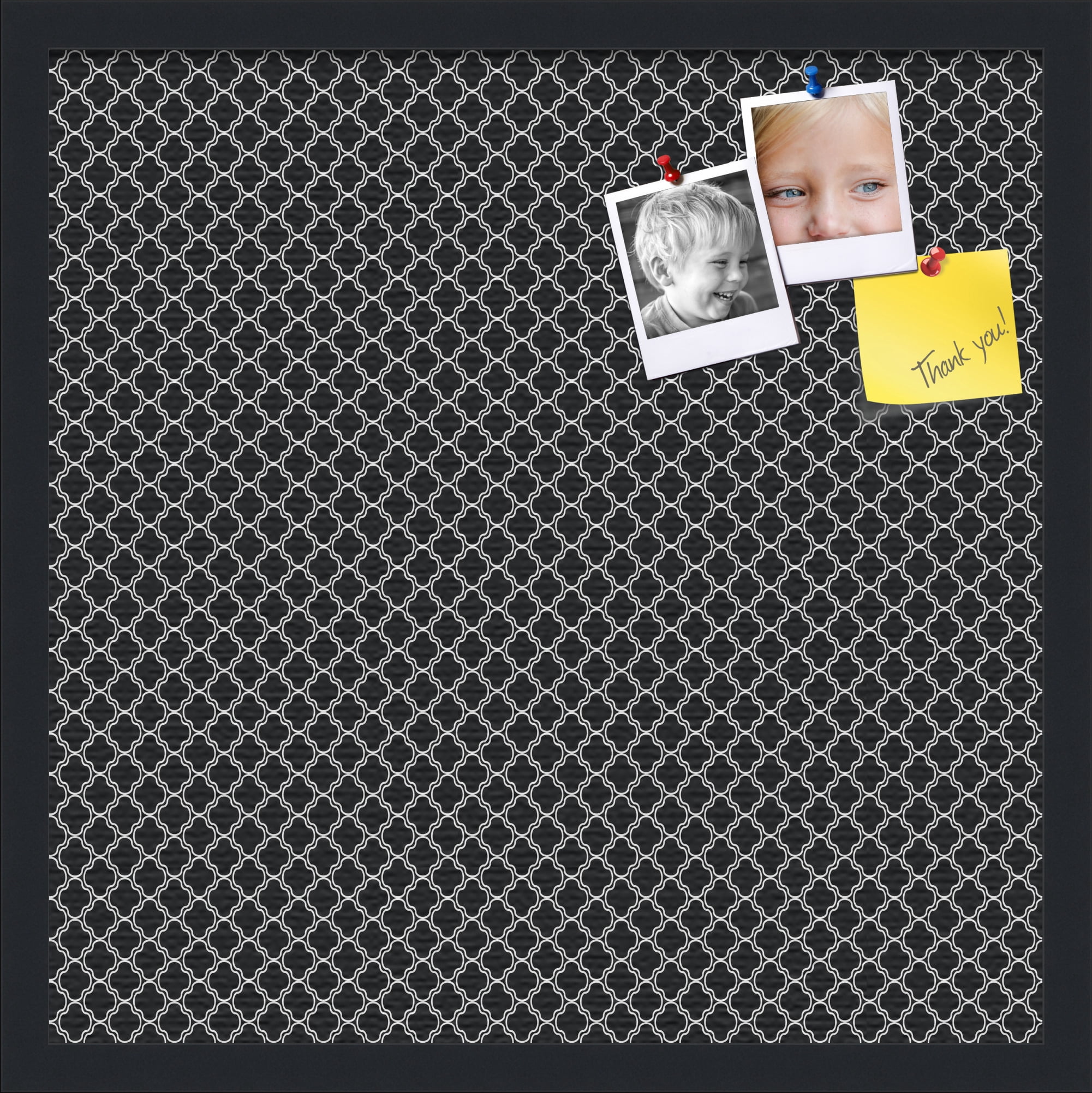 PinPix 20x20 Custom Cork Bulletin Board White - Black Clover Poster ...