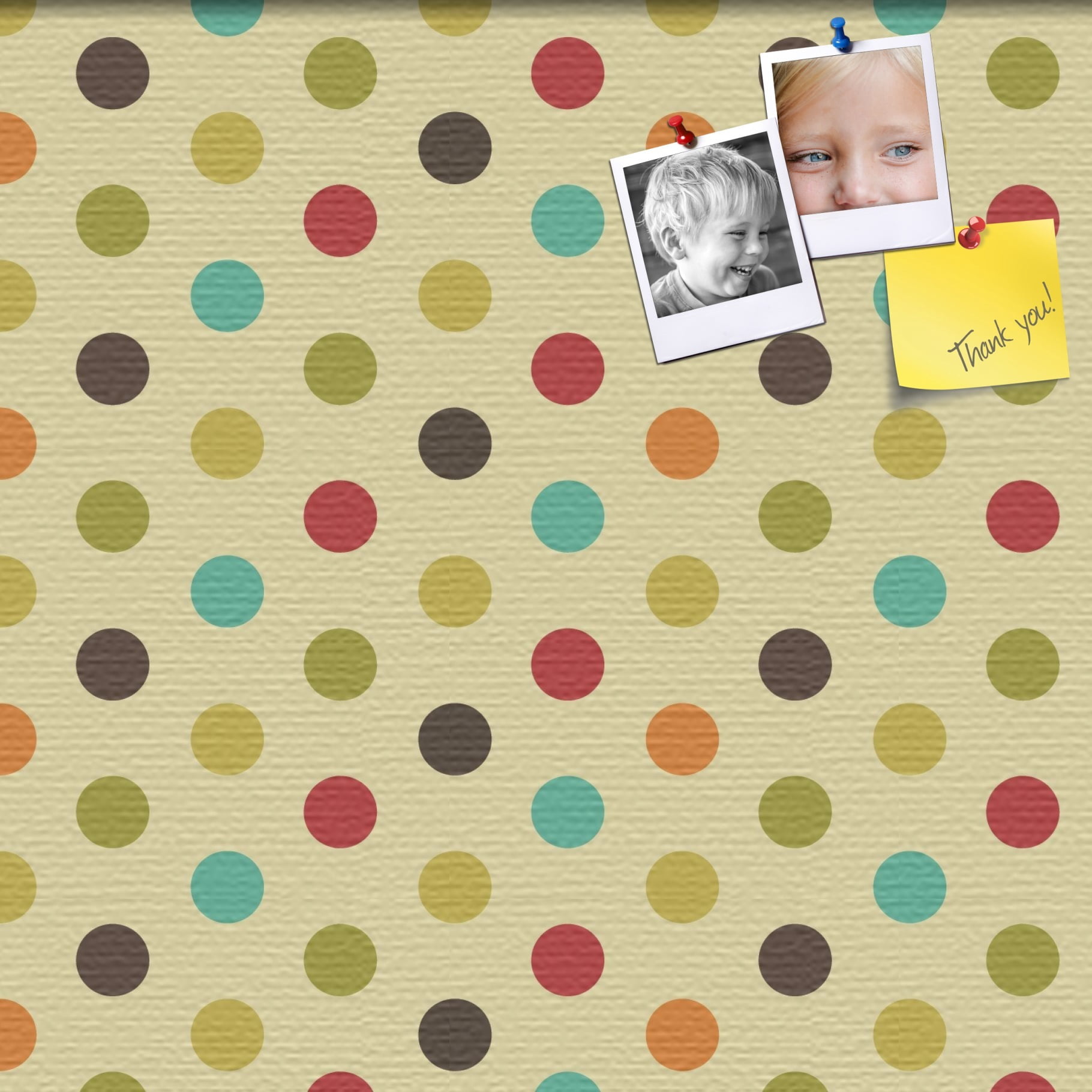 PinPix 20x20 Custom Cork Bulletin Board Yellow Polka Dot Poster Board ...