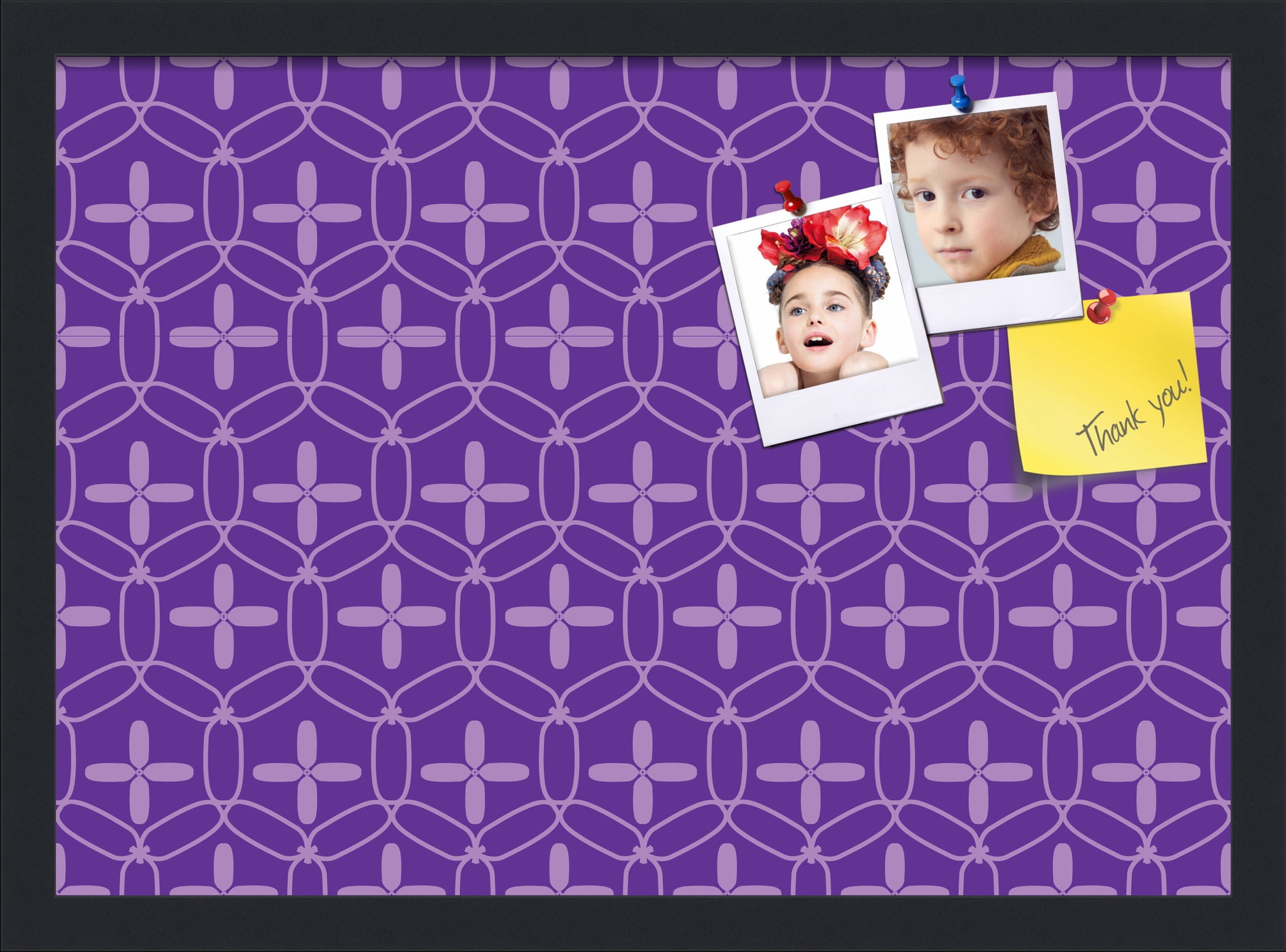 PinPix 21x15 Custom Cork Bulletin Board Poster Board Has a Fabric Style ...