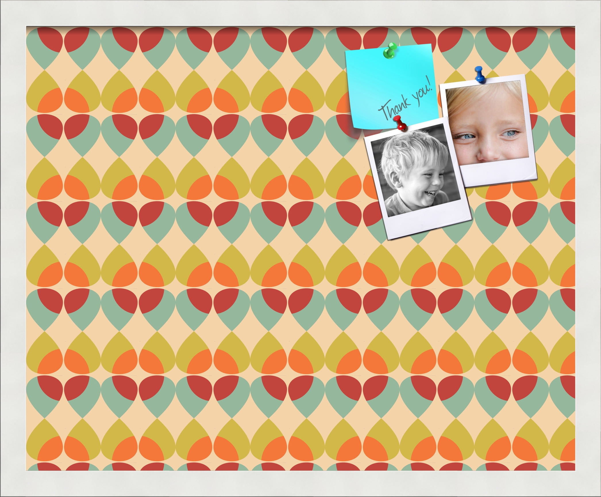 PinPix 21x17 Custom Cork Bulletin Board Kaliedescope Poster Board Has a ...