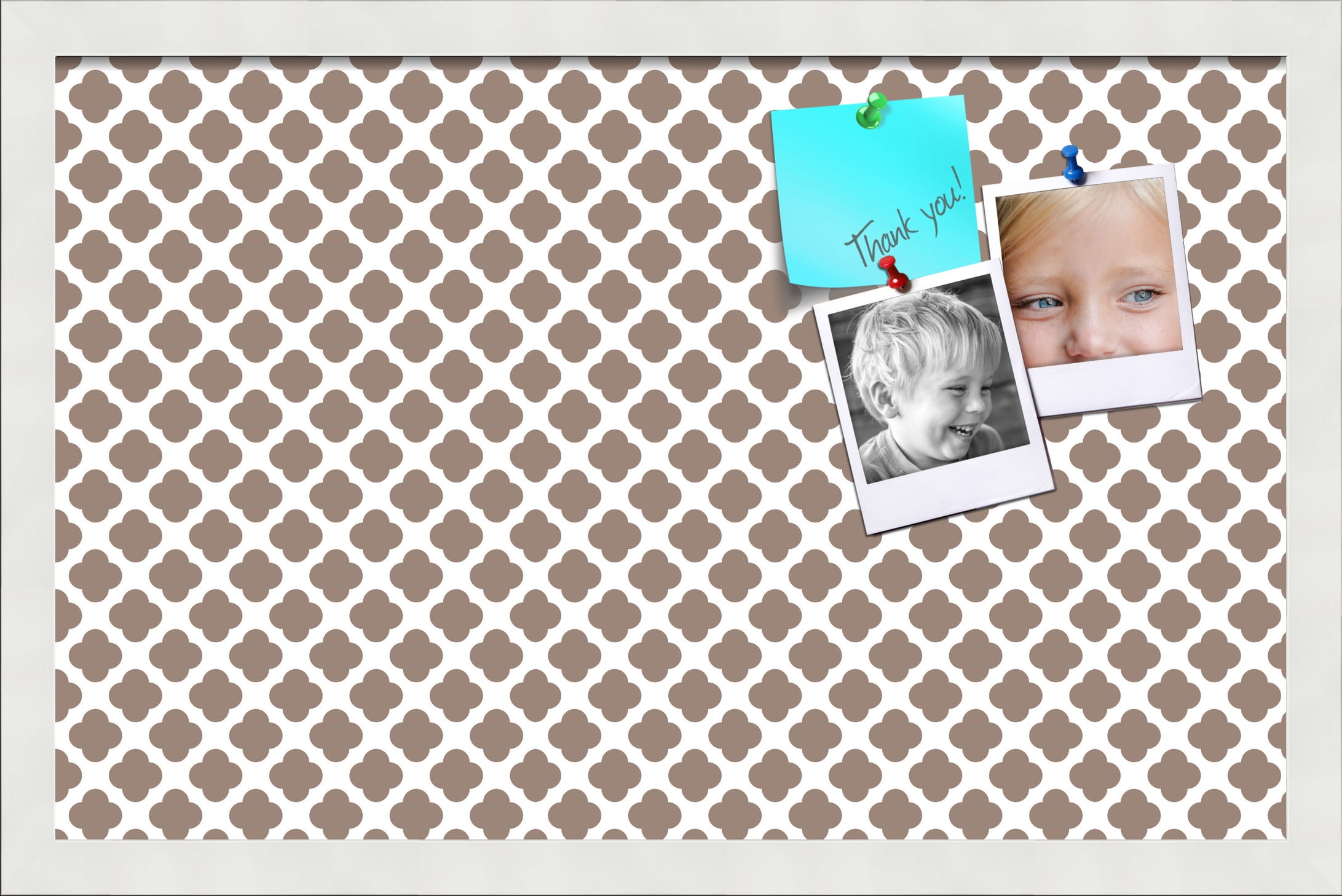 PinPix 22x14 Custom Cork Bulletin Board Brown Clover Poster Board Has a ...