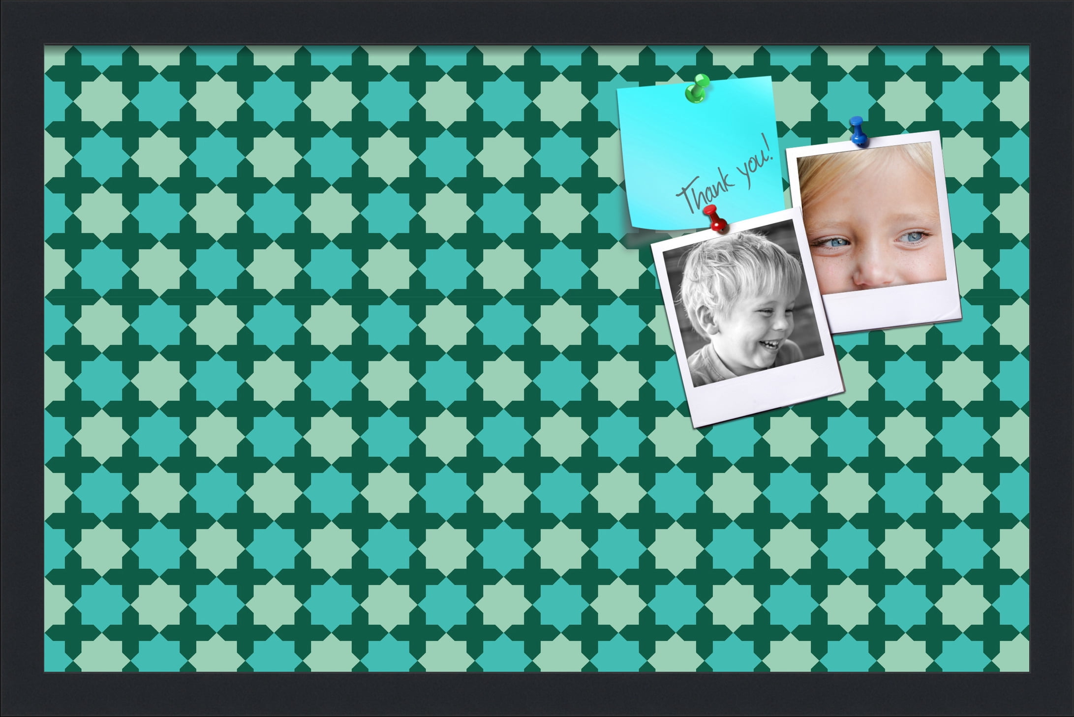 PinPix 22x14 Custom Cork Bulletin Board Poster Board Has a Fabric Style ...