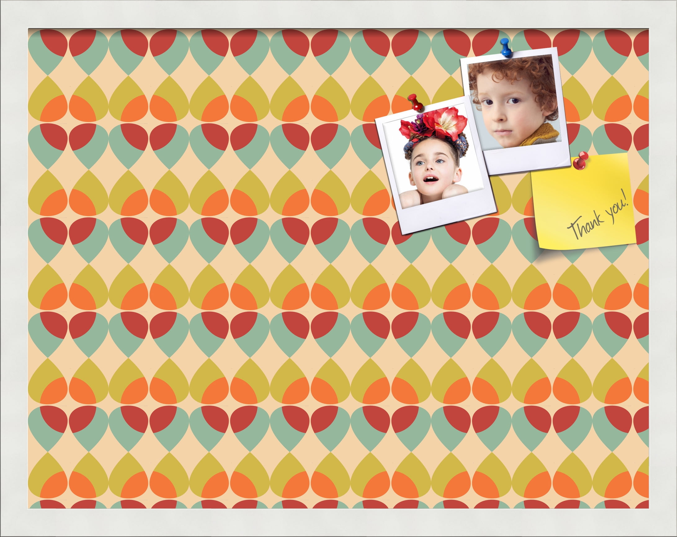 PinPix 22x17 Custom Cork Bulletin Board Kaliedescope Poster Board Has a ...