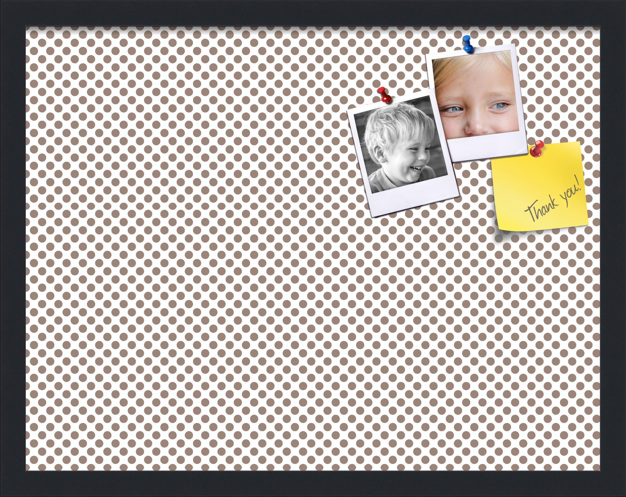 PinPix 22x17 Custom Cork Bulletin Board Light Brown Polka Dot Poster ...