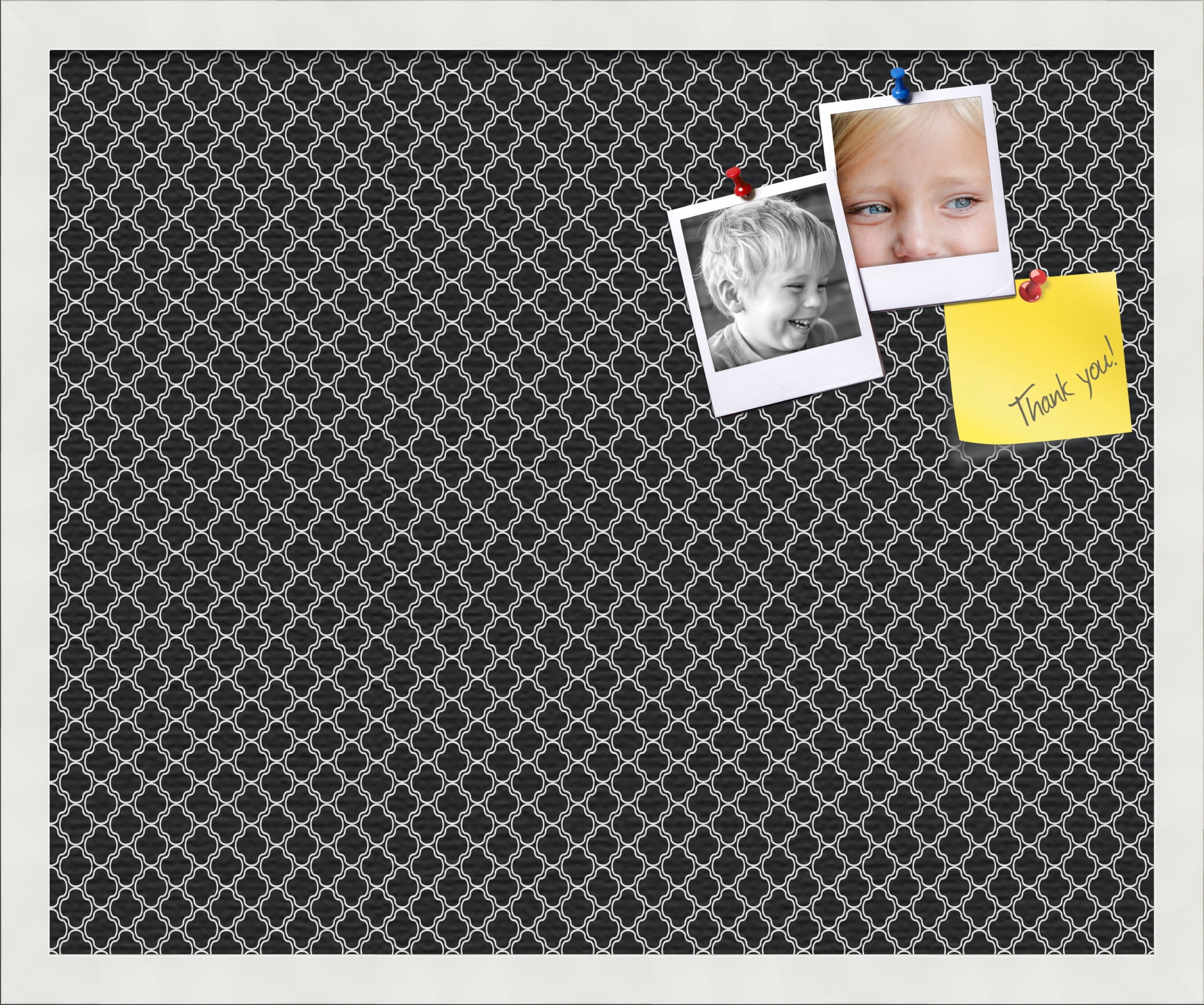 PinPix 22x18 Custom Cork Bulletin Board White - Black Clover Poster ...