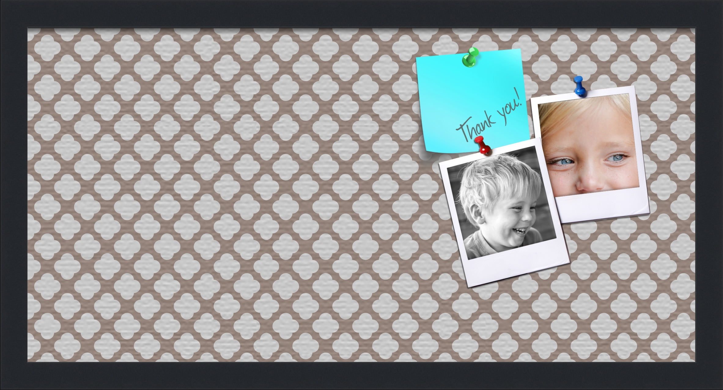 PinPix 24x12 Custom Cork Bulletin Board Light Brown Clover Poster Board ...