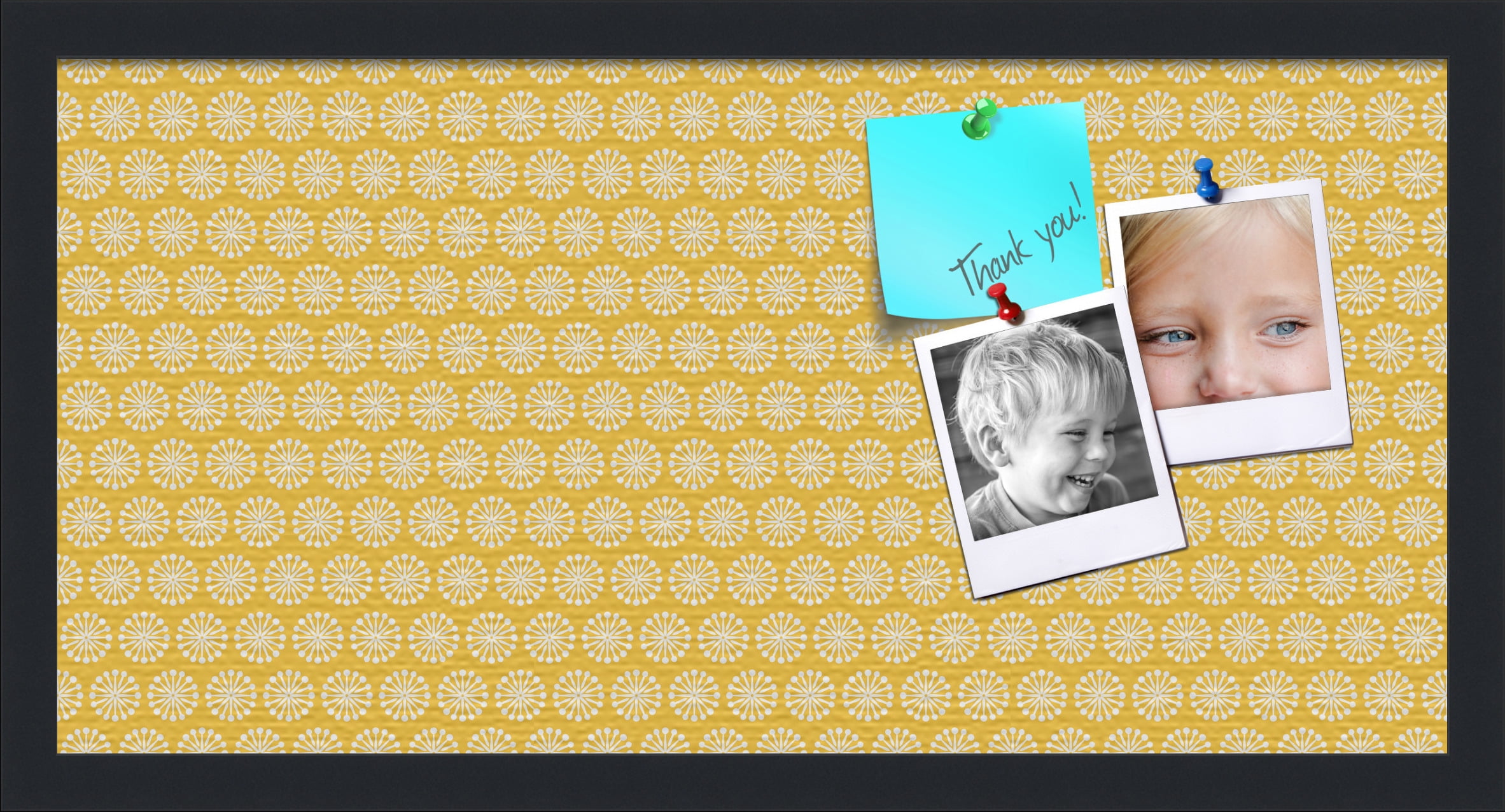 PinPix 24x12 Custom Cork Bulletin Board Vintage Patterns Poster Board ...