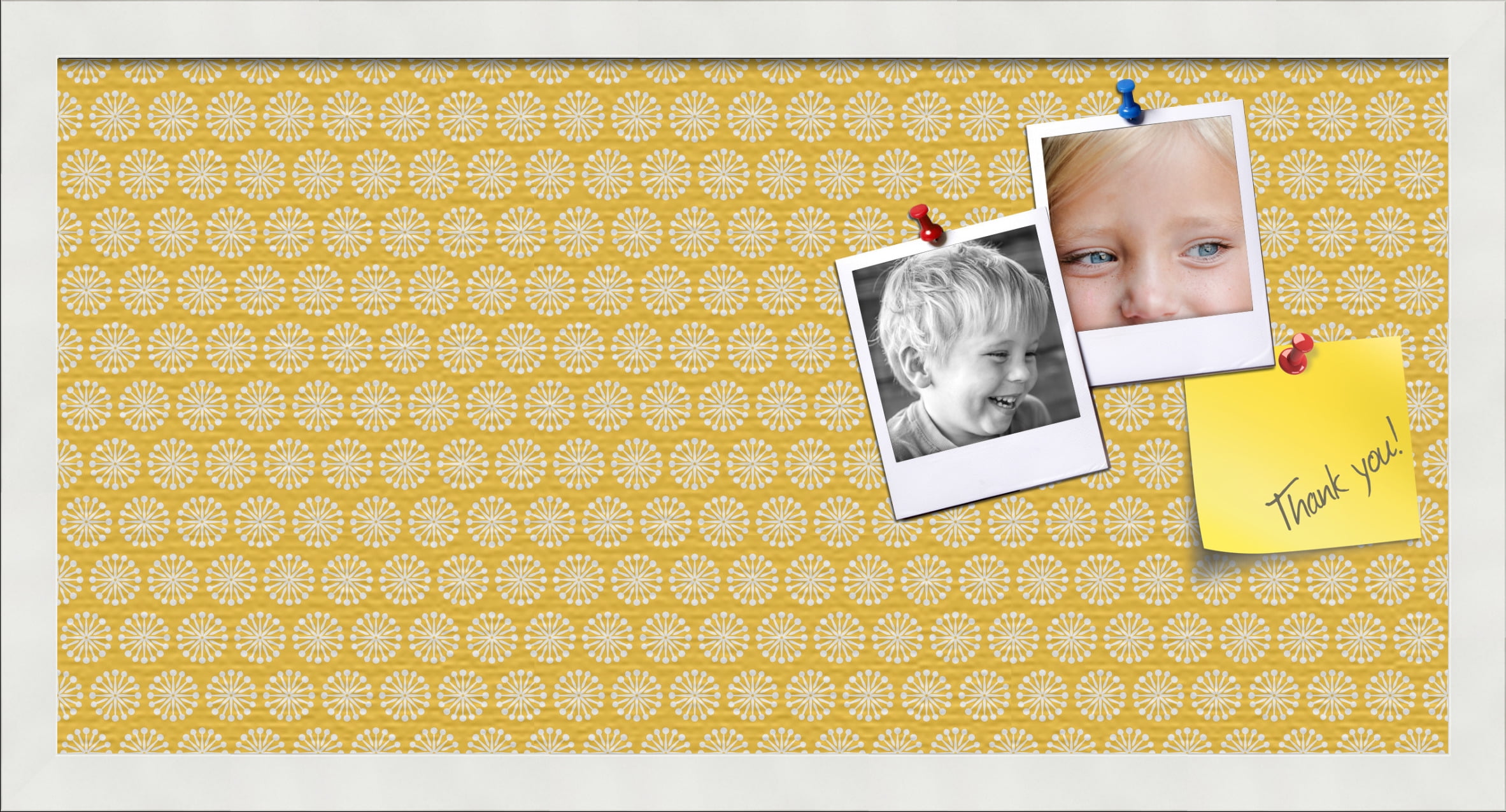 PinPix 24x12 Custom Cork Bulletin Board Vintage Patterns Poster Board ...