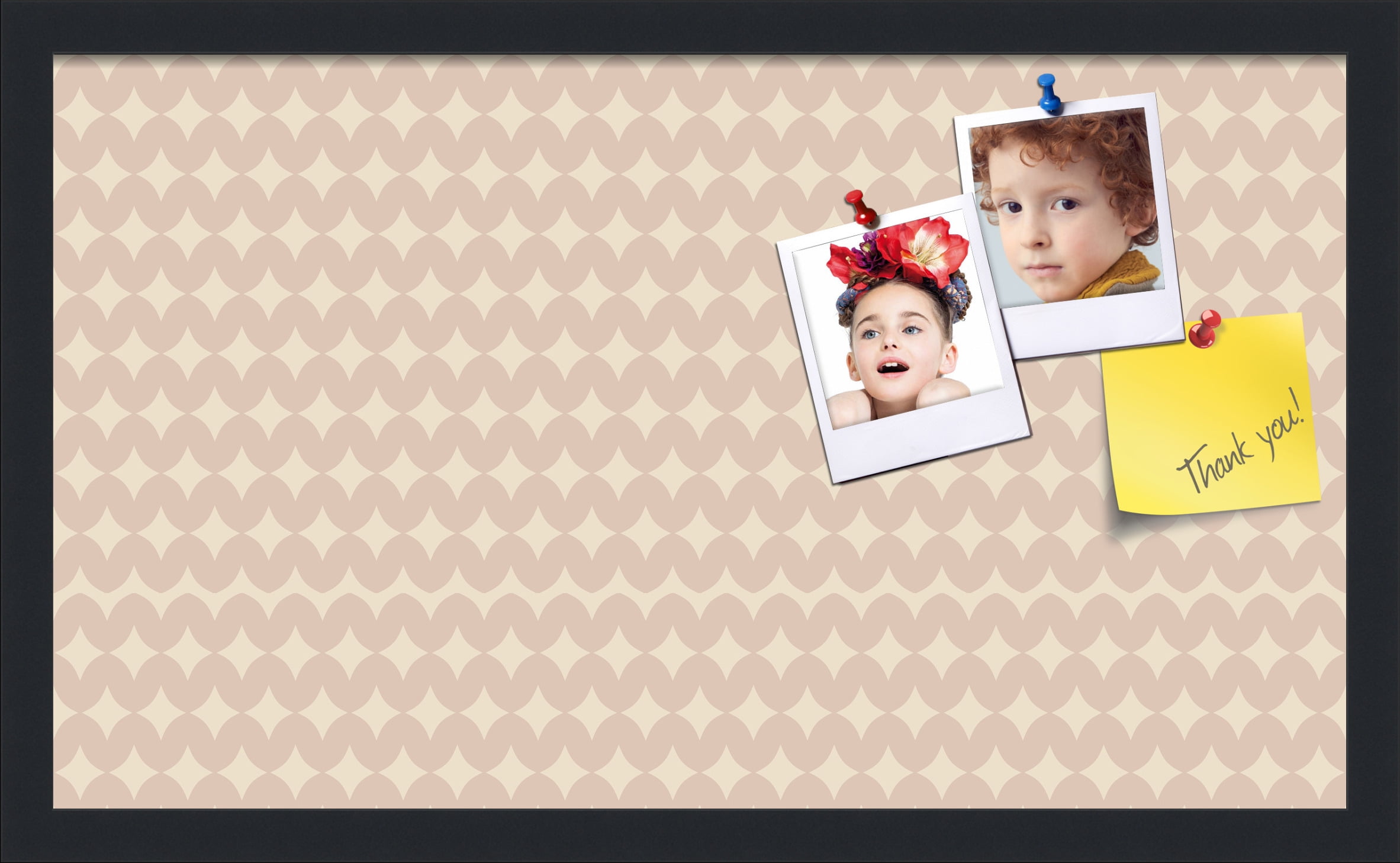 PinPix 24x14 Custom Cork Bulletin Board Light Pink Diamond Poster Board ...